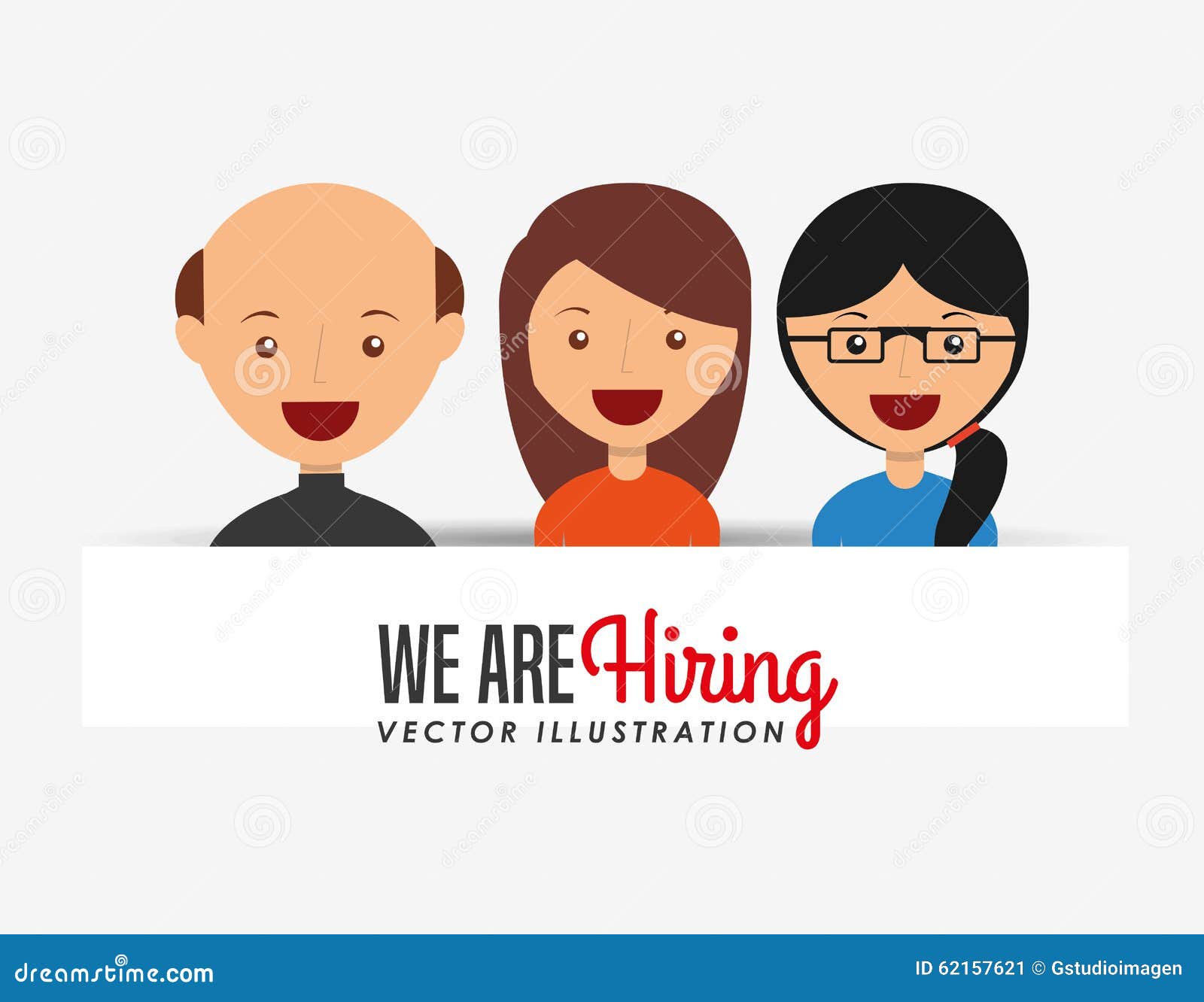 Hiring workers design stock vector. Illustration of sign - 62157621
