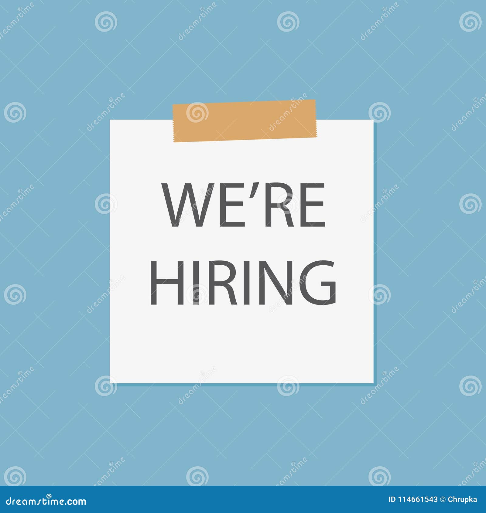 We are Hiring Written in Notebook Paper Stock Vector - Illustration of ...