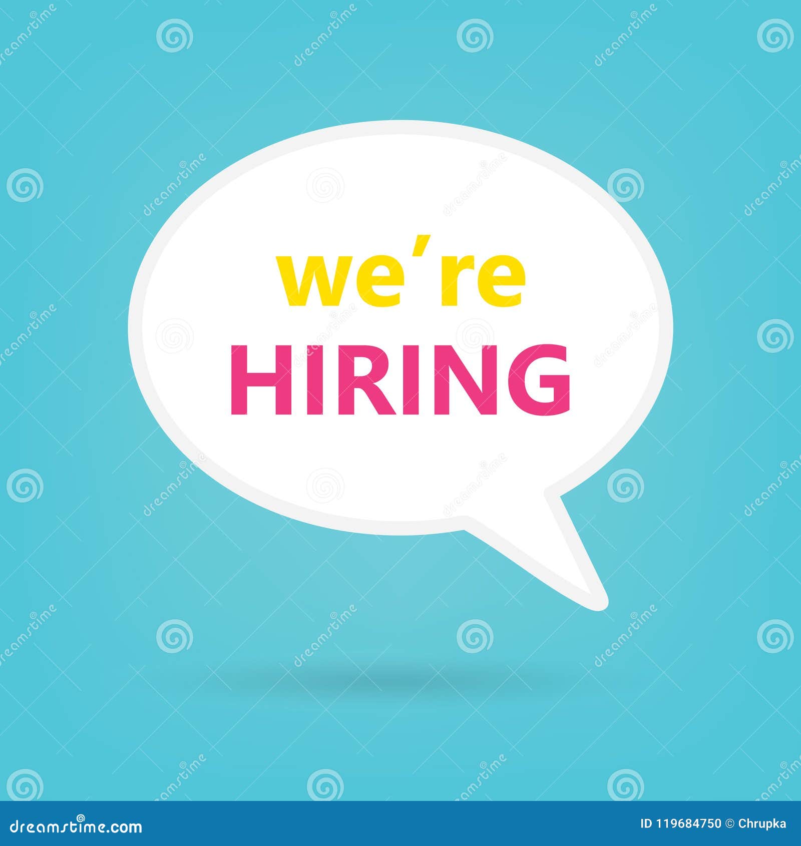 We are Hiring Written on Speech Bubble Stock Vector - Illustration of ...