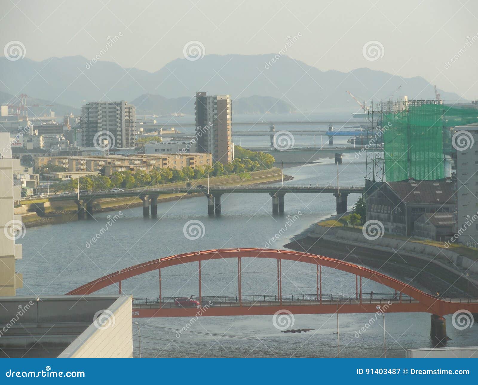 Hiroshima Bridges editorial photography. Image of river - 91403487