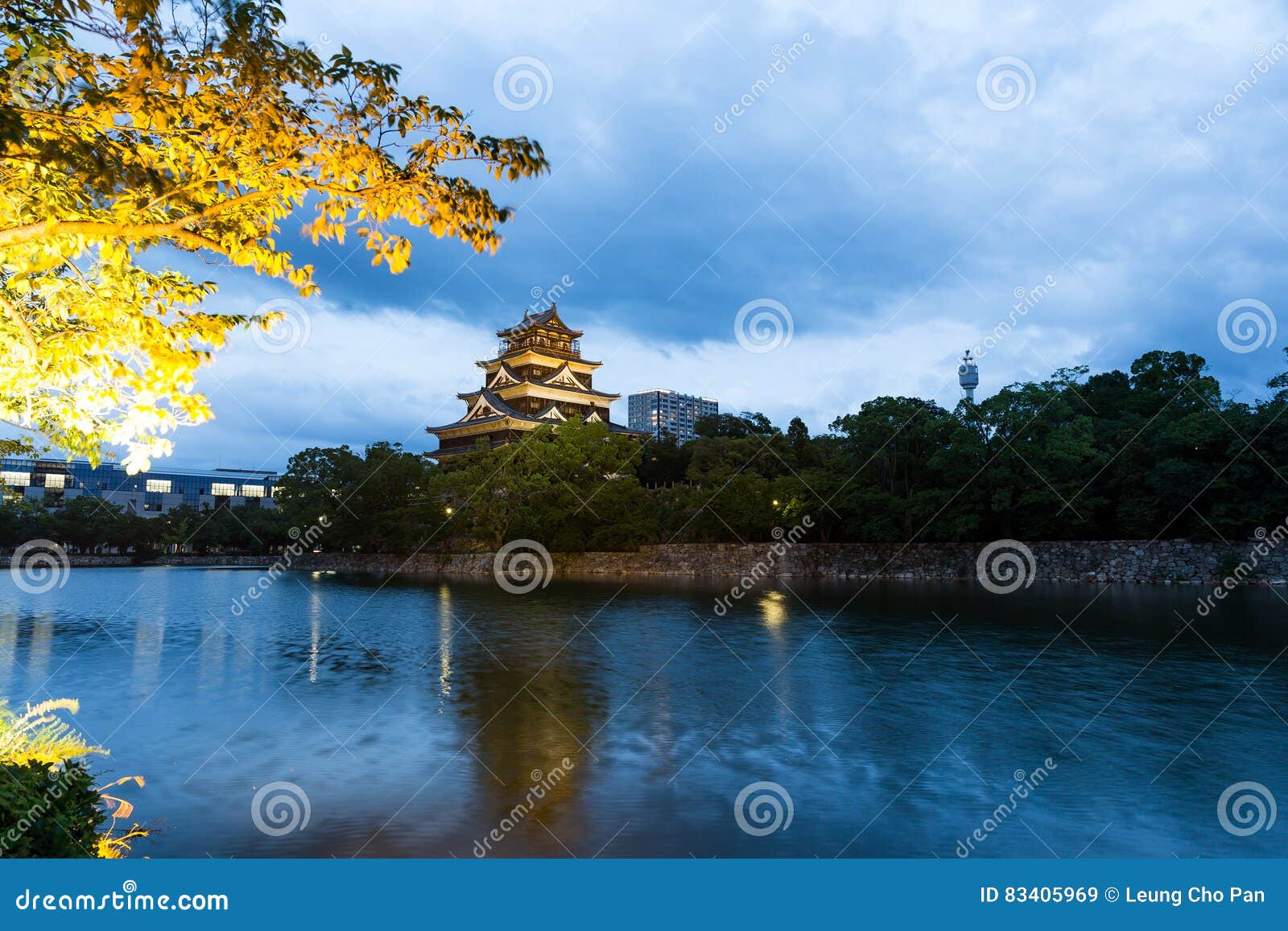 Hiroshima Castle in japan stock image. Image of landmark - 83405969