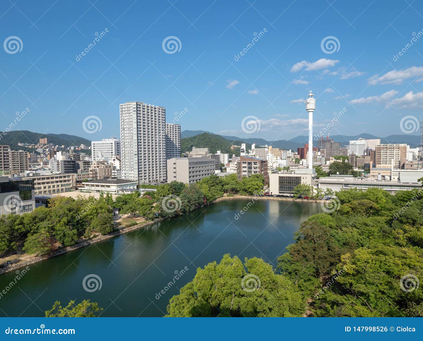 Overview Of Hiroshima And Hiroshima Bay From Ropeway Shishiwa Station ...