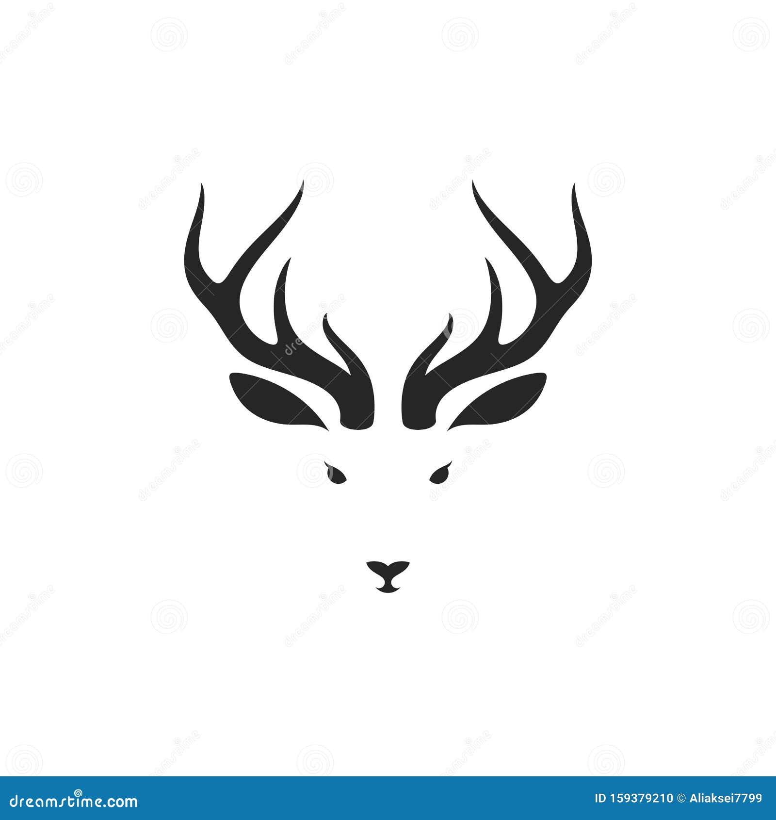Hirsch Logo vektor abbildung. Illustration von abbildung - 159379210
