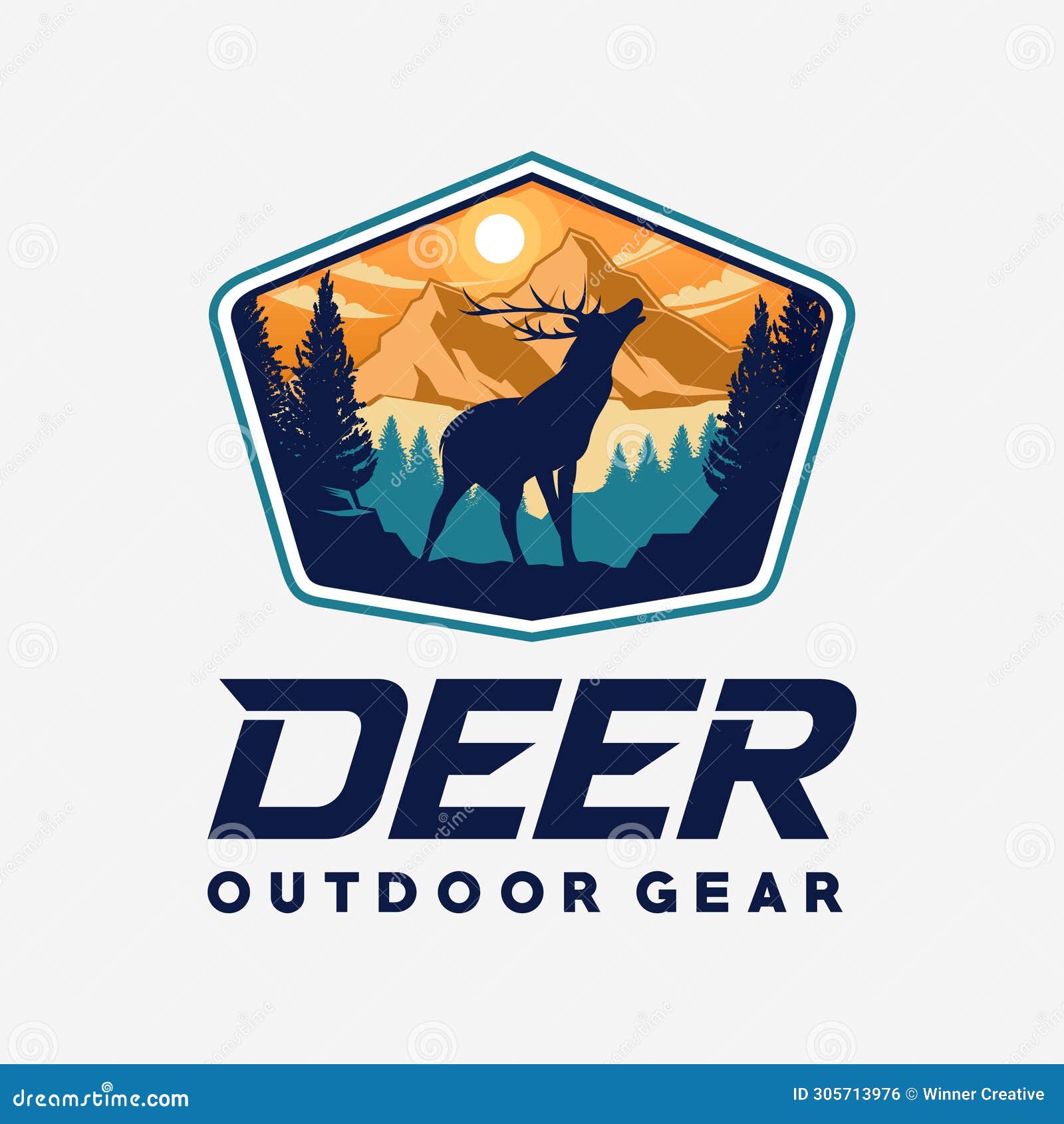 Hirschlogo. Hirschlogo-Illustrationsvektor Vektor Abbildung ...