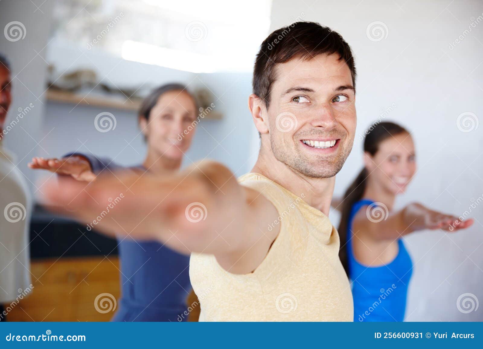 His Favorite Time of Day. a Group of People Taking a Class Together at ...