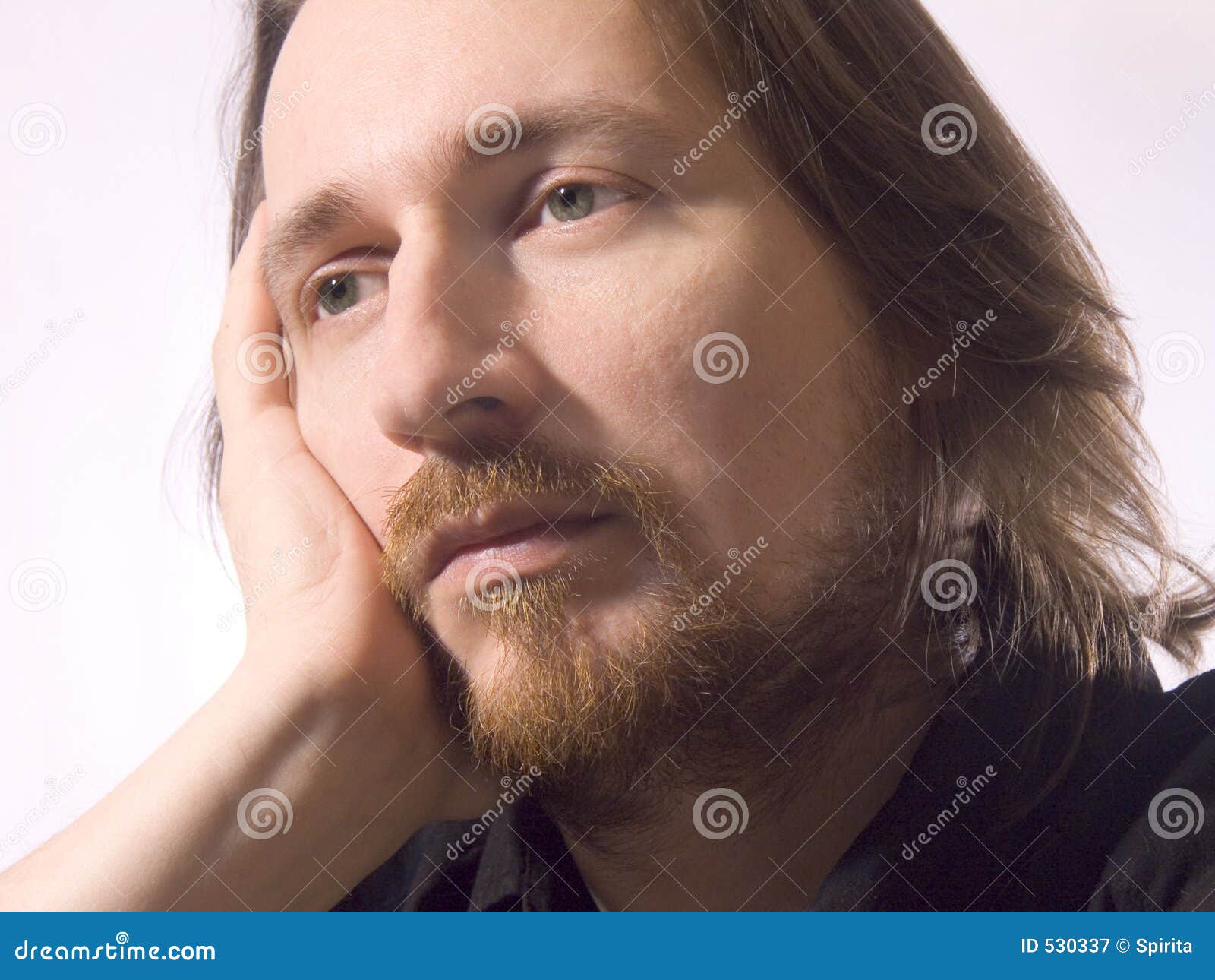 His heart is heavy stock image. Image of close, portrait - 530337