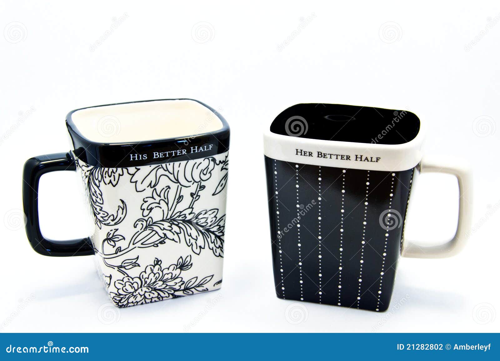 His and Her Better Half Mugs Stock Photo - Image of love, classy: 21282802