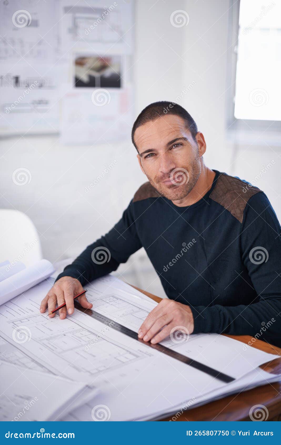 His Ideas Flow Better in an Uncluttered Environment. Portrait of an ...