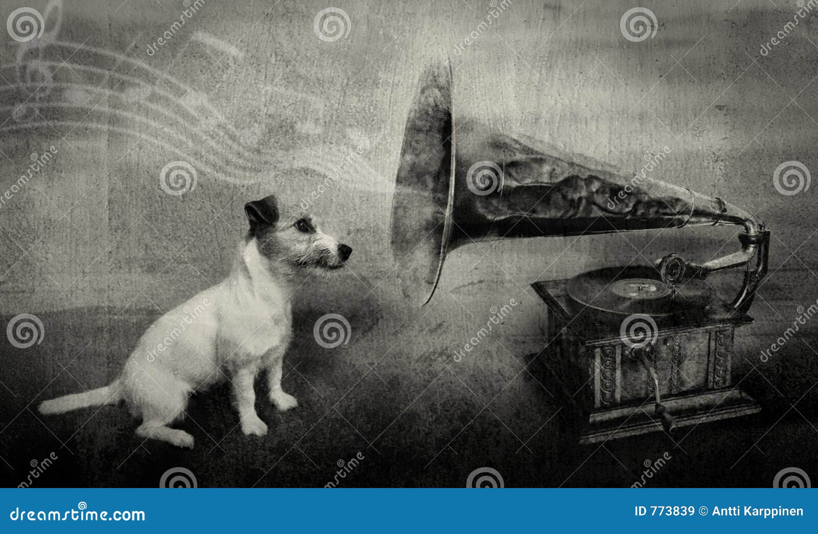 His masterÂ´s voice stock image. Image of record, jack - 773839