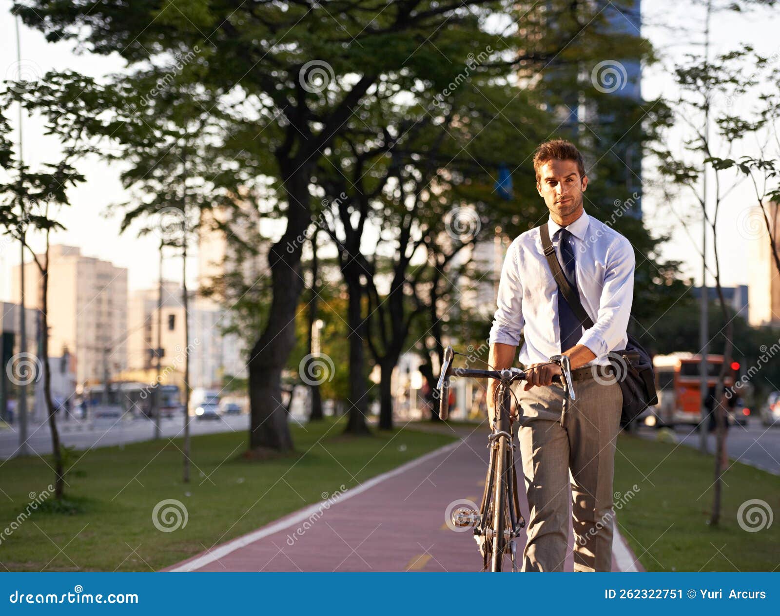 His Preferred Mode of Transport. a Businessman Commuting To Work with ...