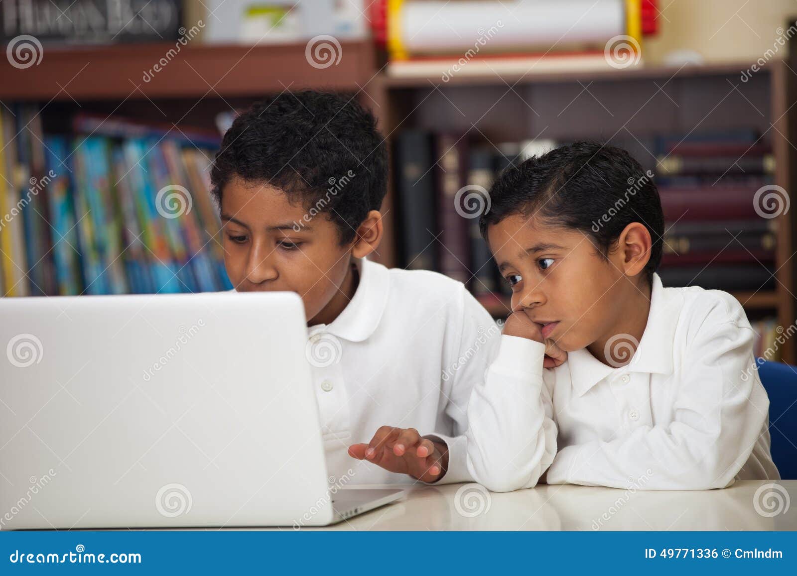 Hispanic Boys with Laptop stock photo. Image of mobil - 49771336