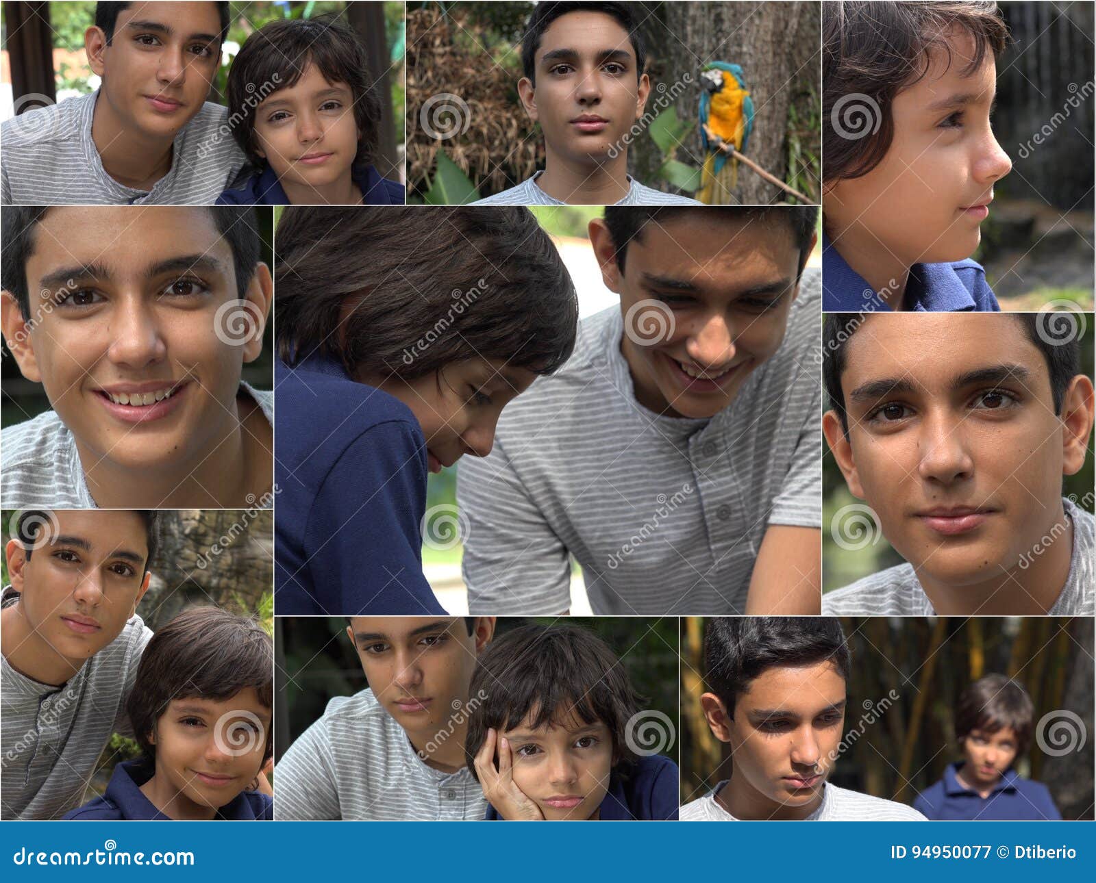 Hispanic Brothers Collage stock image. Image of siblings - 94950077