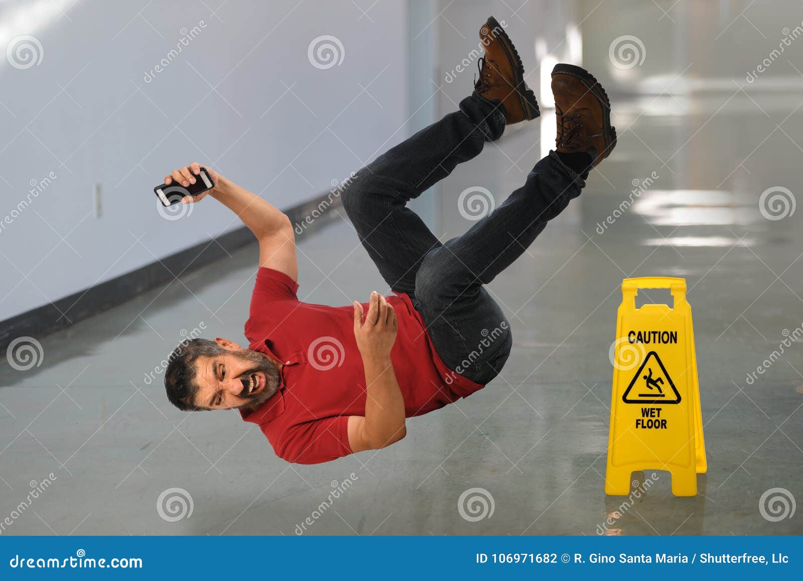 Man Falling on Floor stock photo. Image of floor, symbol - 106971682