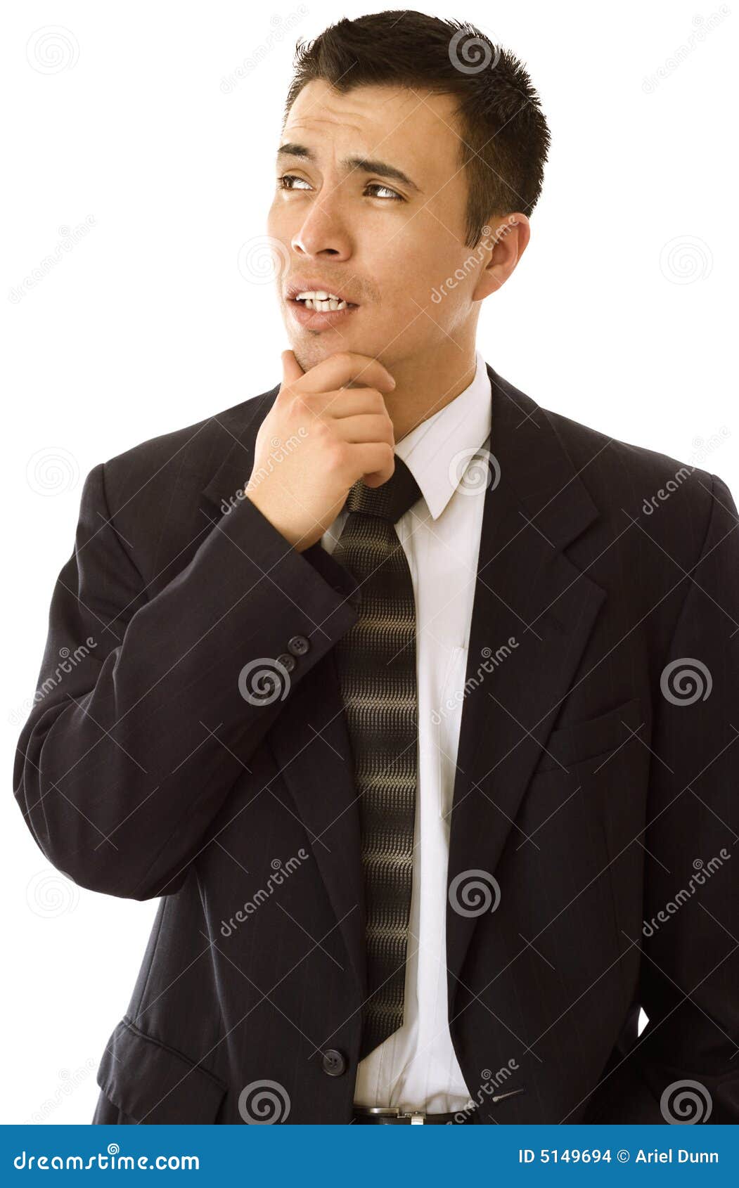 Hispanic Businessman Thinking Stock Photo - Image of hispanic ...