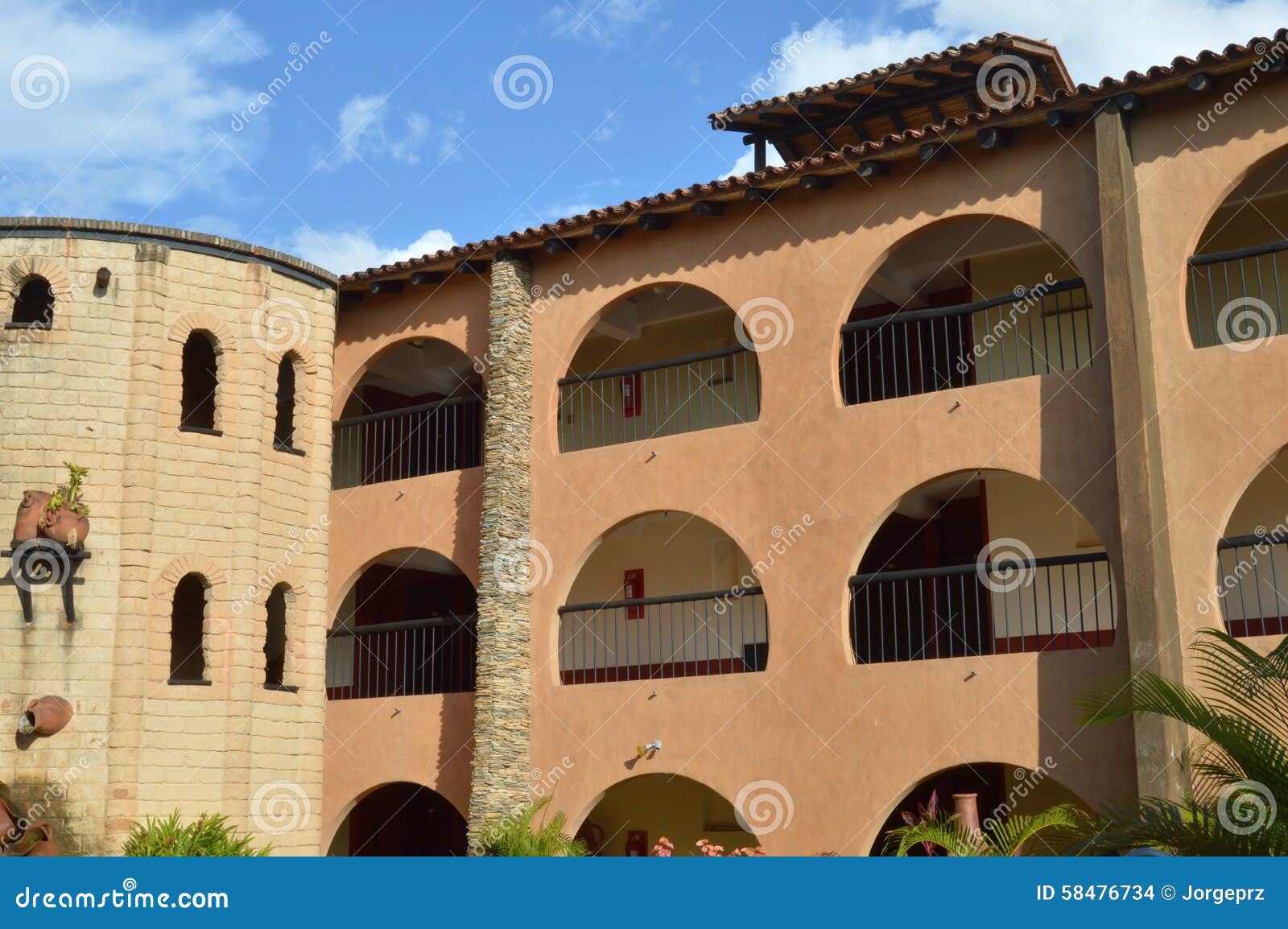 Hispanic colonial building stock photo. Image of multiple - 58476734