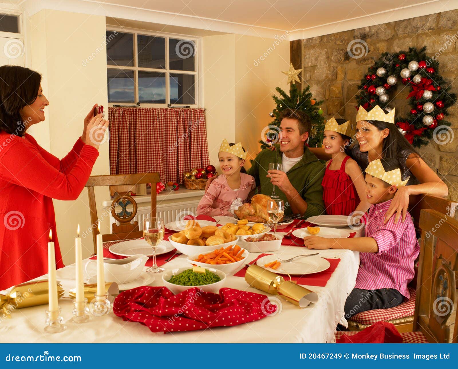 Hispanic Family Christmas Dinner