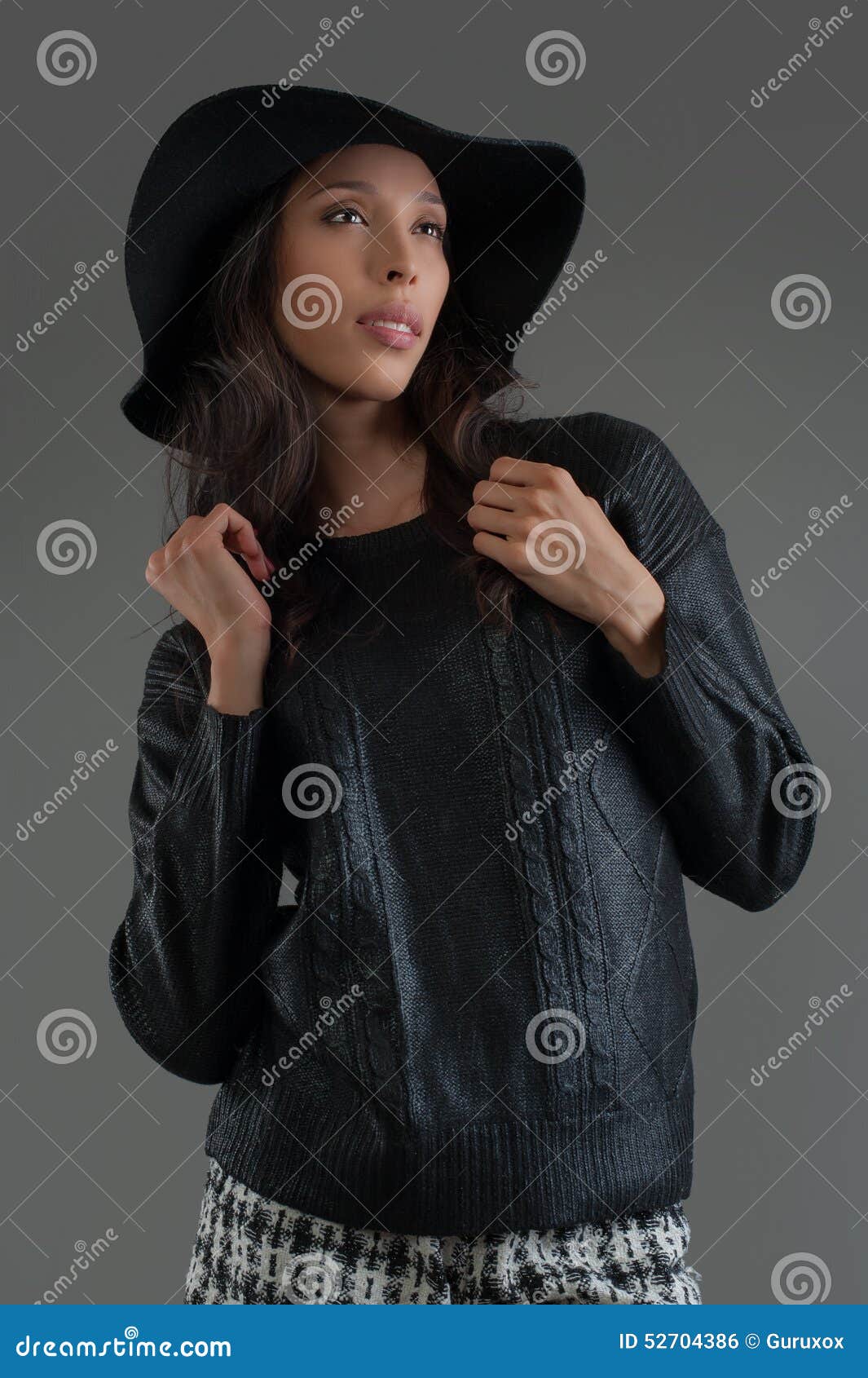 Hispanic Fashion Model Posing at Studio Stock Photo - Image of latin ...