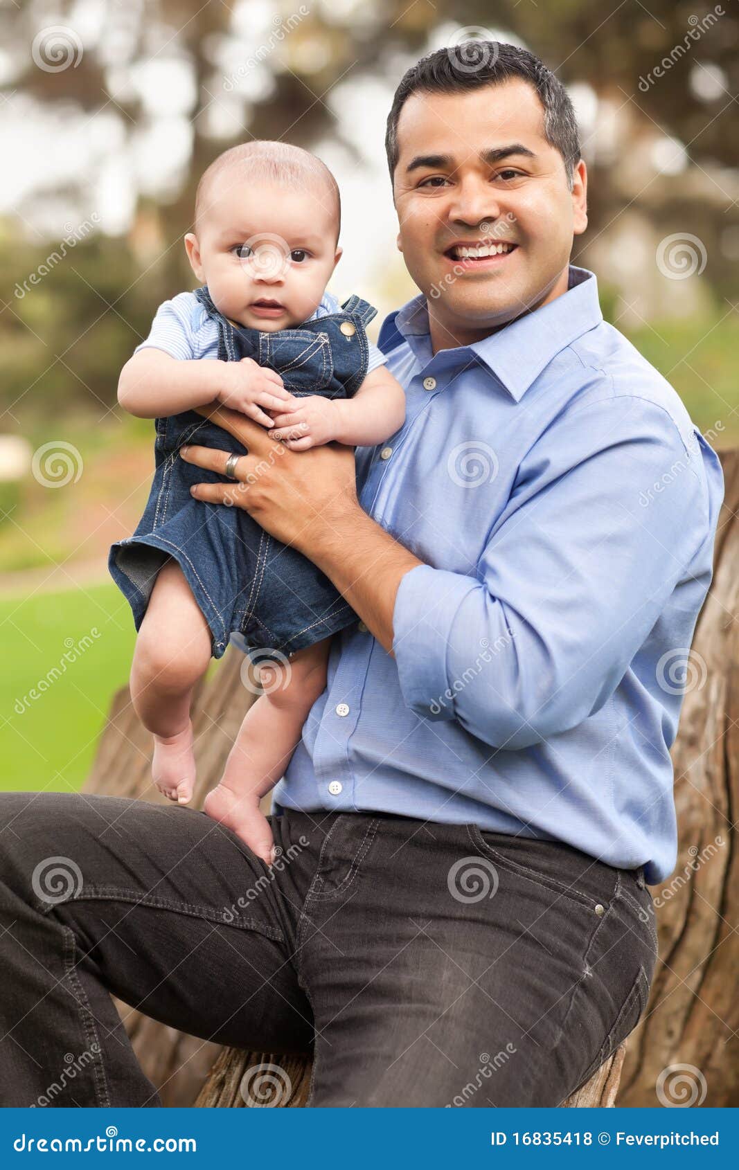 Hispanic Father and Son Posing for Portrait Stock Photo - Image of ...