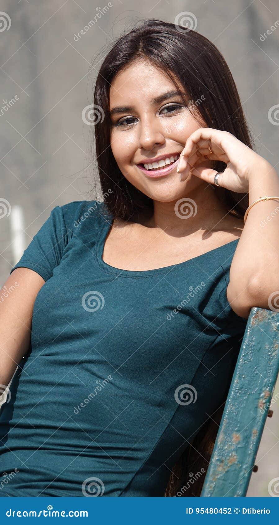 Hispanic Female Thinking stock photo. Image of female - 95480452