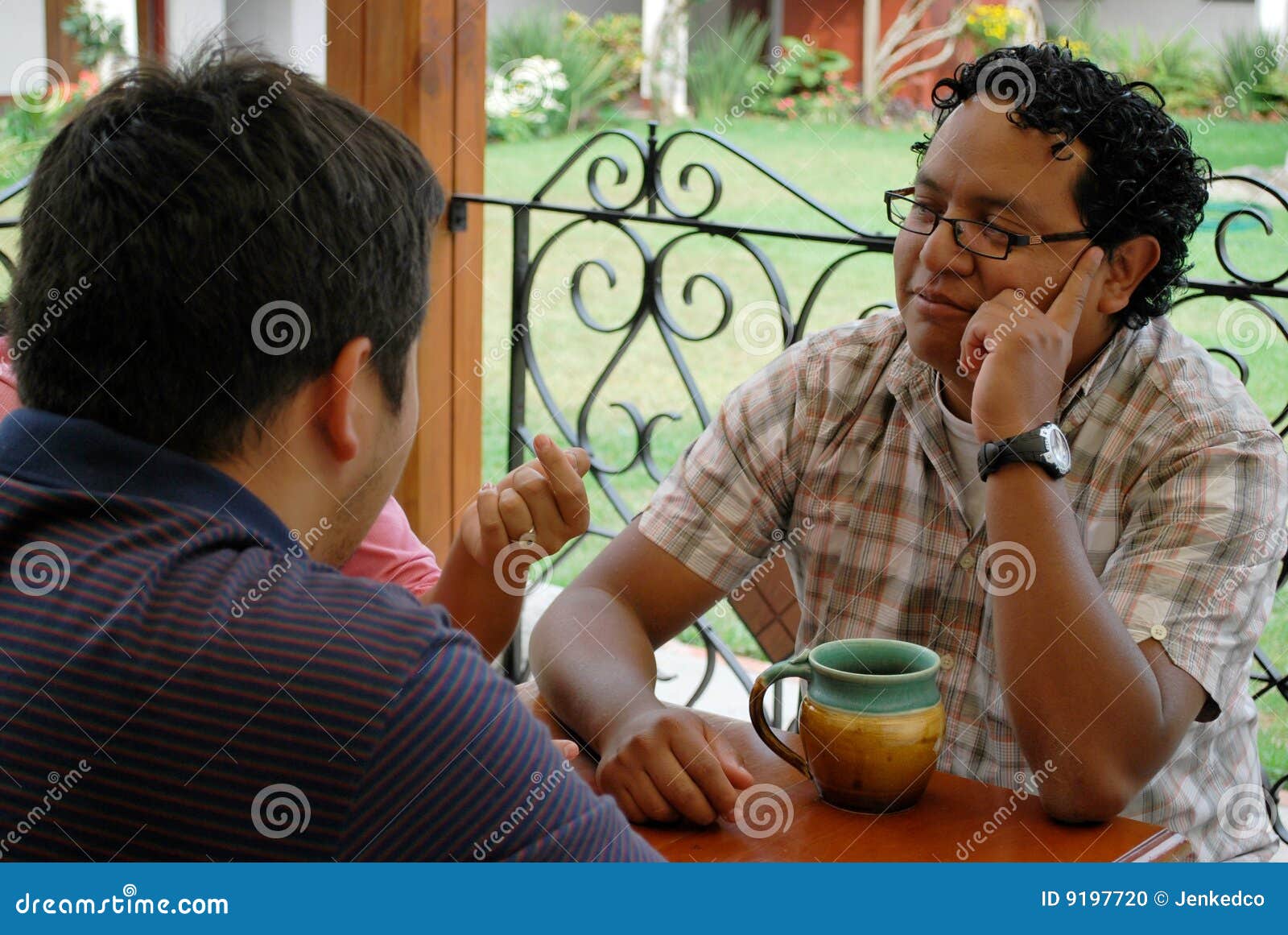 Hispanic friends talking stock photo. Image of friendship - 9197720