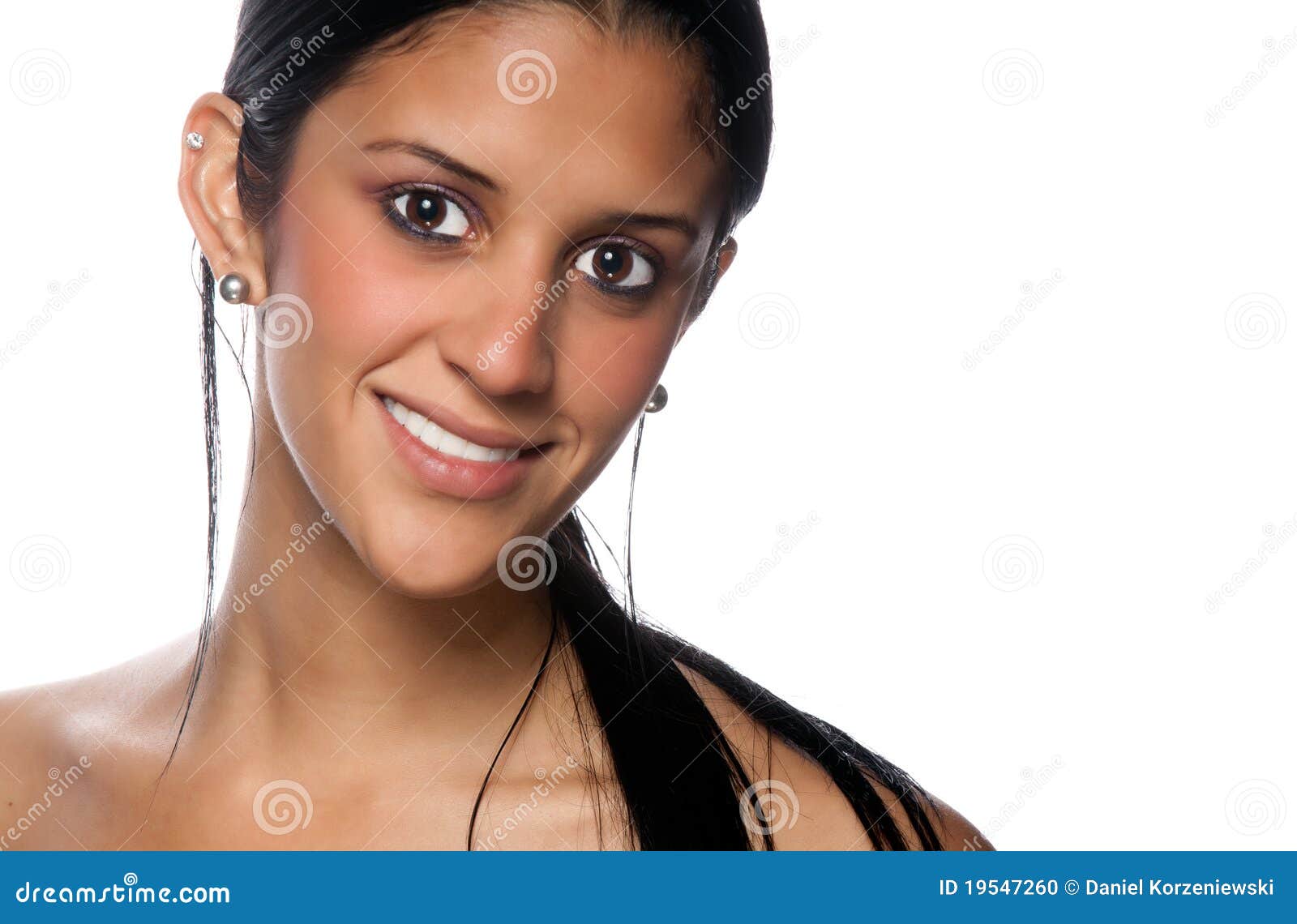 Hispanic Girl Portrait Smiling. Stock Photo - Image of brunette, cute ... Hispanic Girl Portrait Smiling. Stock Photo - Image of brunette, cute ...