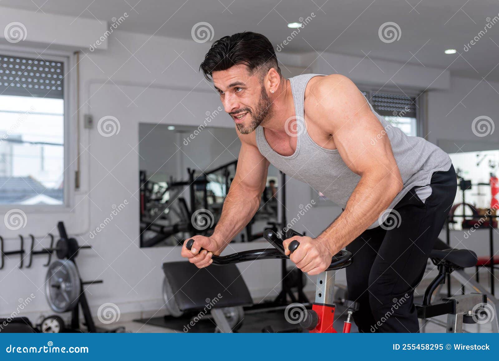 Hispanic Guy from Argentina Working Out in Gym Stock Image - Image of ...