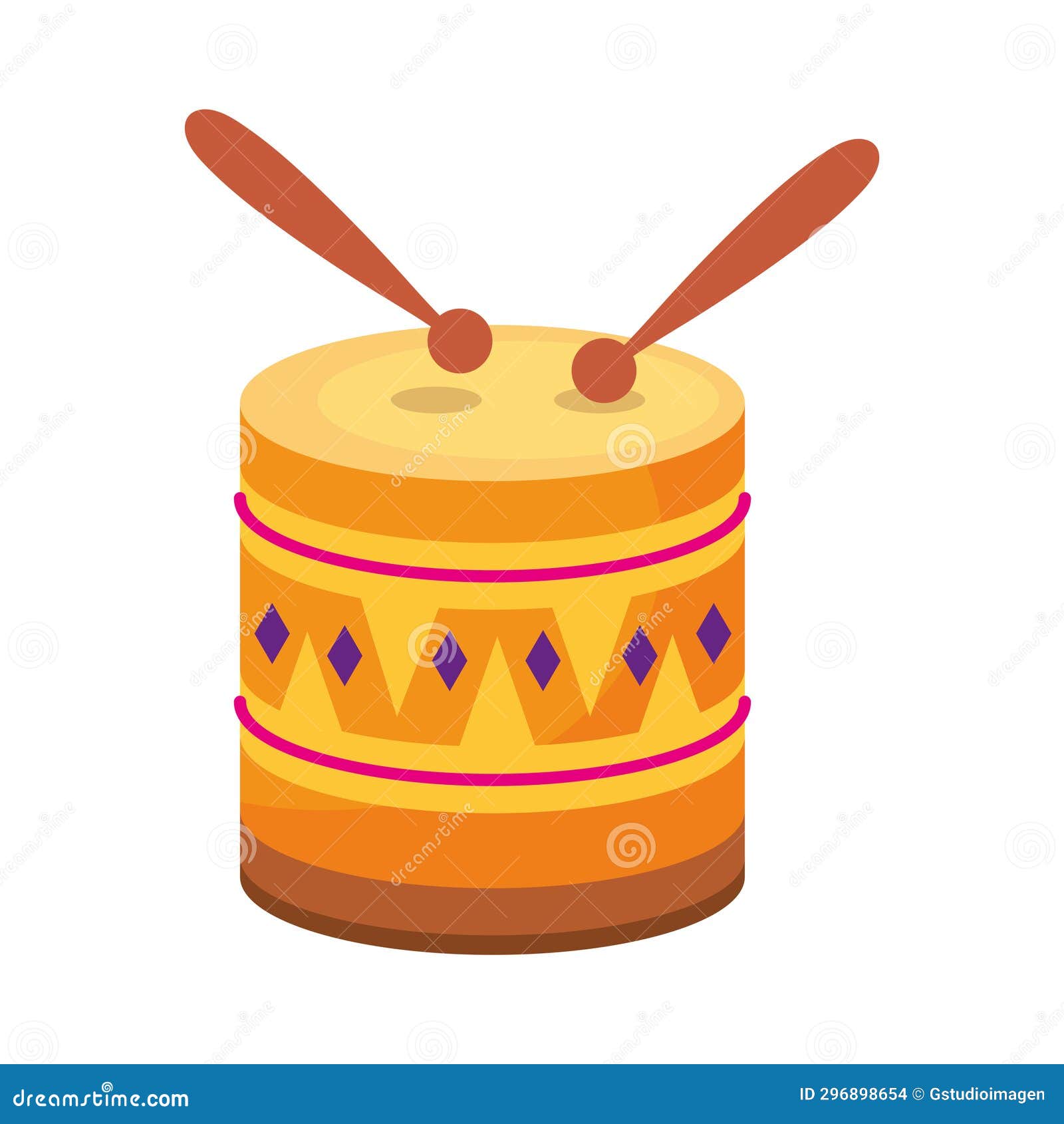 Hispanic Heritage Instrument Drum Stock Illustration - Illustration of ...