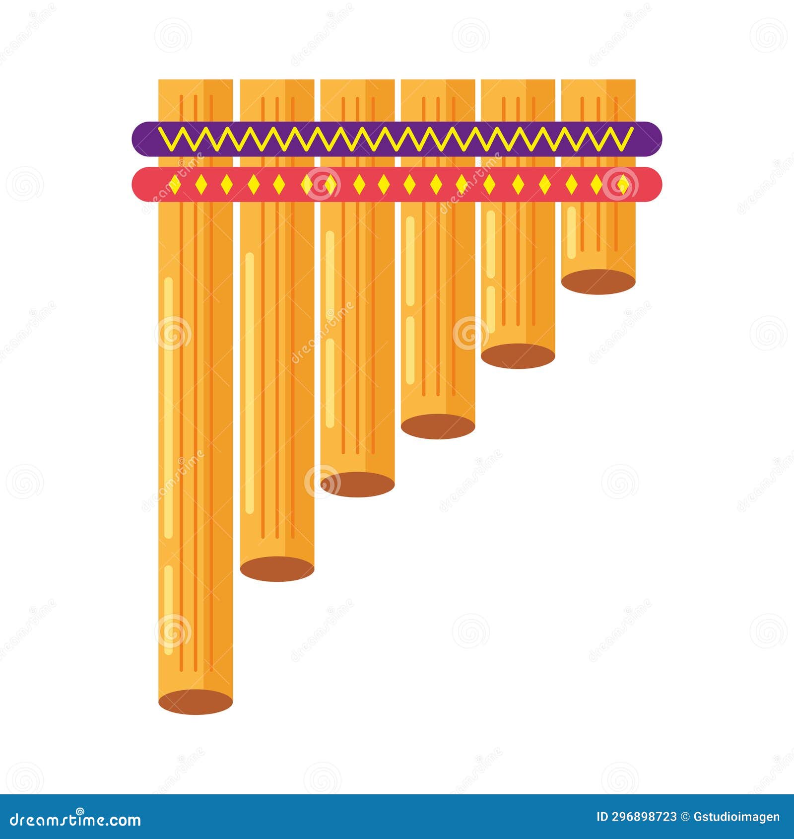 Hispanic Heritage Instrument Flute Stock Illustration - Illustration of ...