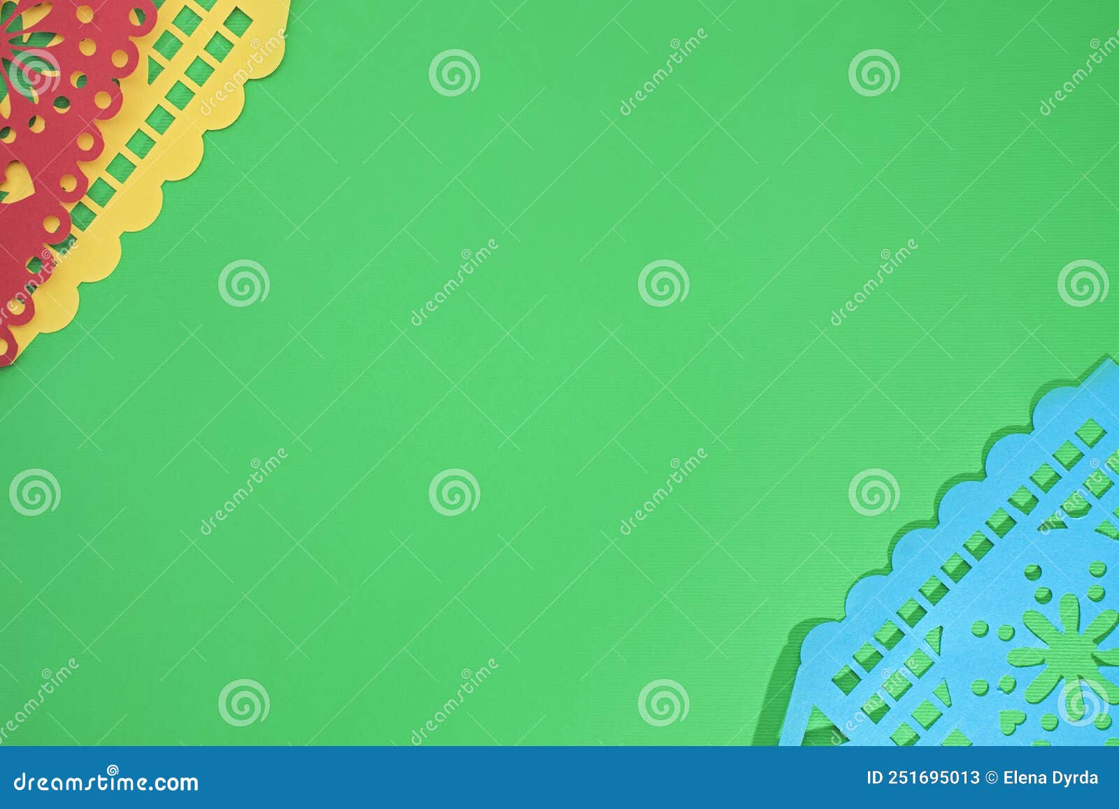 Hispanic Heritage Month Background With Mexican Paper Flags Royalty ...