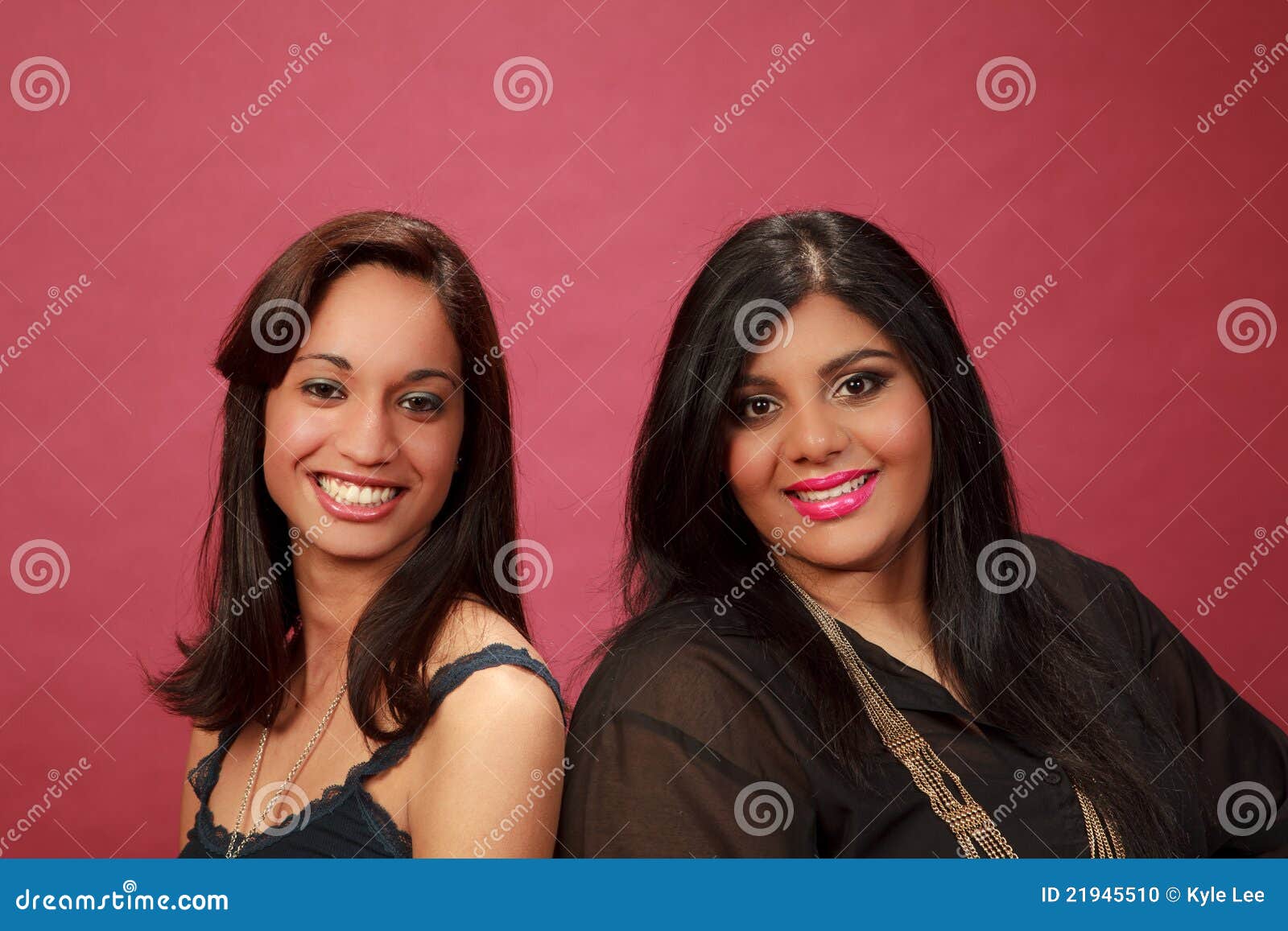 Hispanic and Indian Girl Smiling Stock Photo - Image of hispanic ...