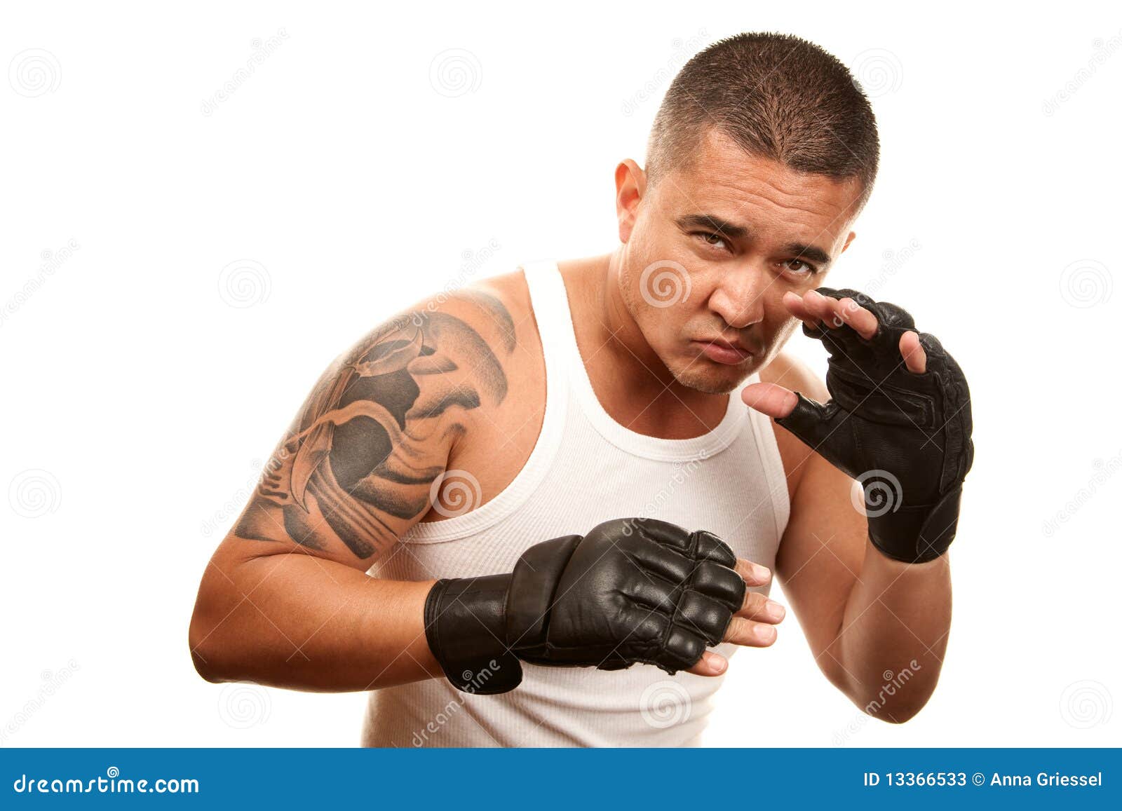 Hispanic Man with Boxing Gloves Stock Image - Image of martial, fighter ...