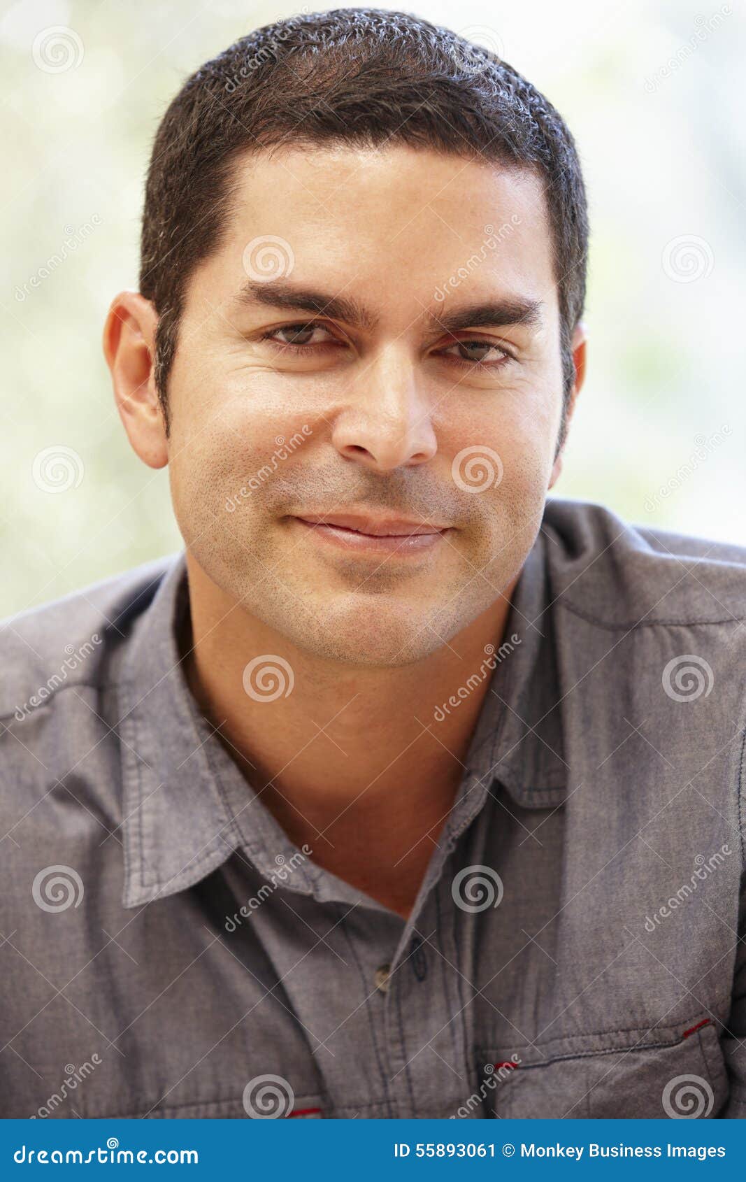 Hispanic man portrait stock image. Image of indoors, handsome - 55893061