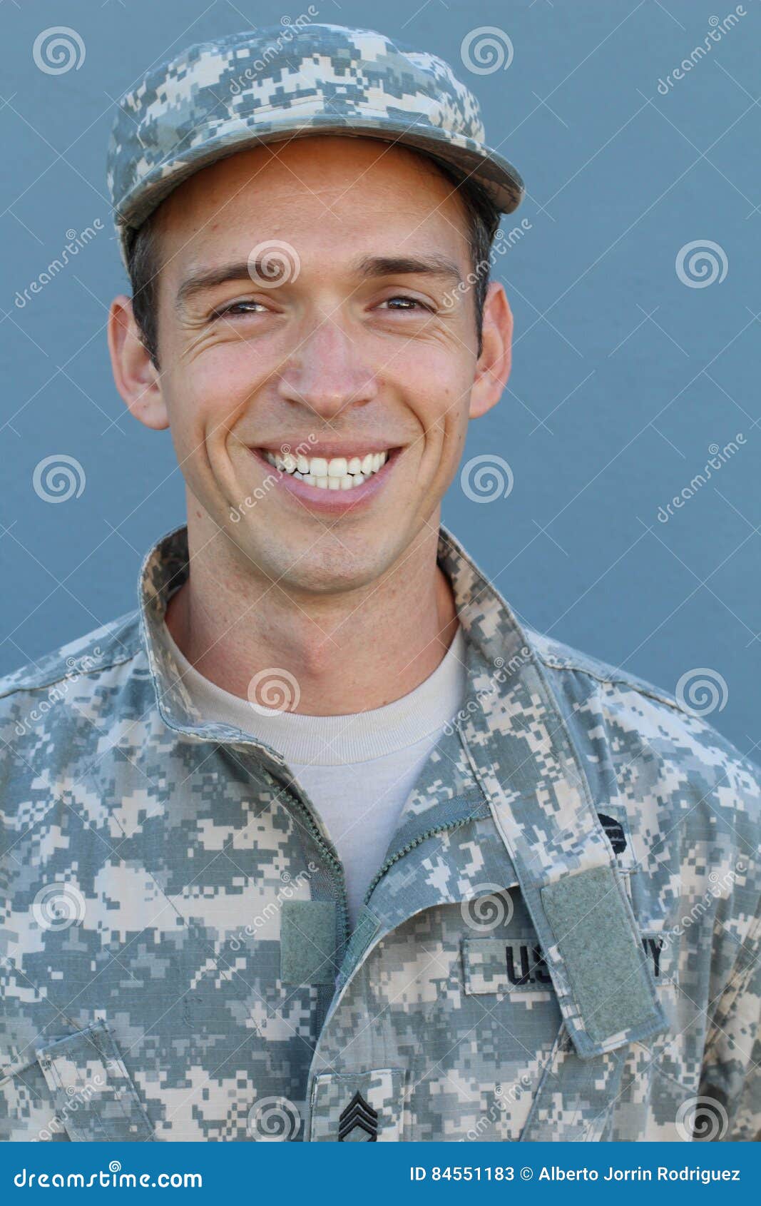Hispanic Military Proud Man Smiles Stock Image - Image of fourth, force ...