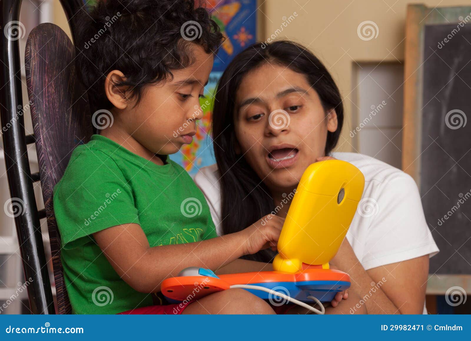 Hispanic Child Learning stock image. Image of woman, child - 29982471