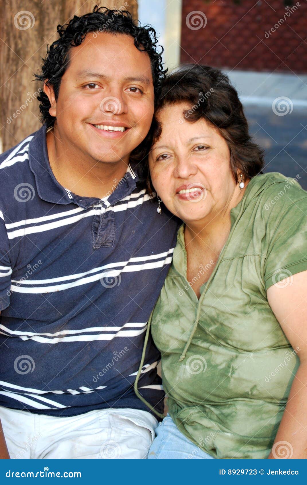 Hispanic Mother and son stock image. Image of forties - 8929723