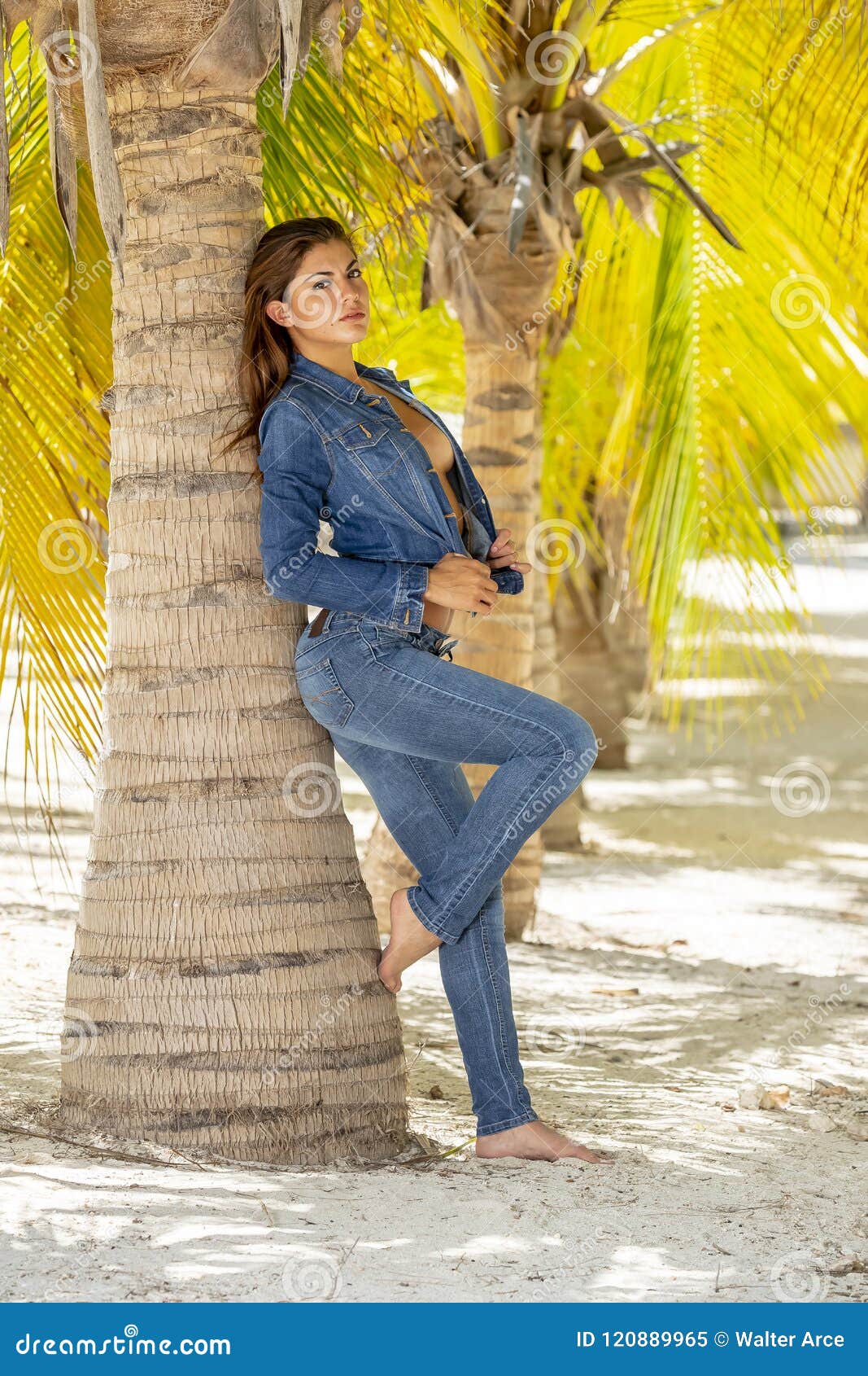 Hispanic Nude Brunette Model Enjoying A Sunny Day Stock Image Image