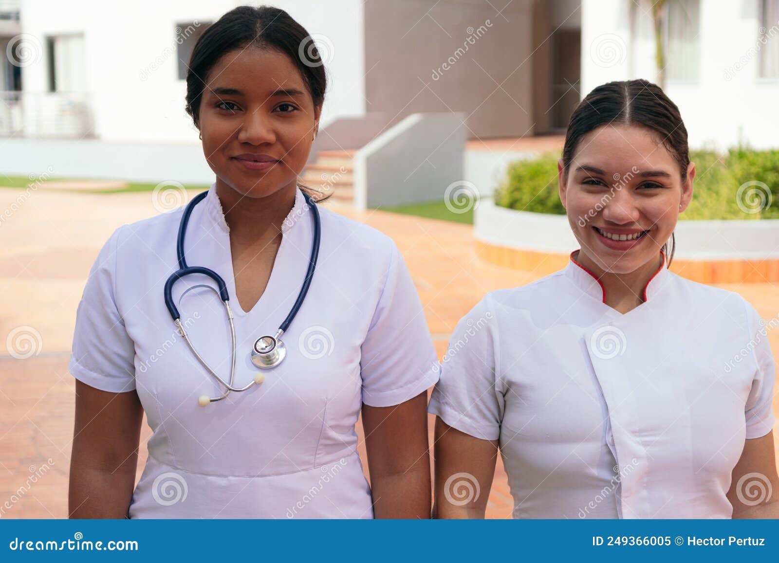 Hispanic Nurses Smiling in Hospital Stock Image - Image of young, team ...