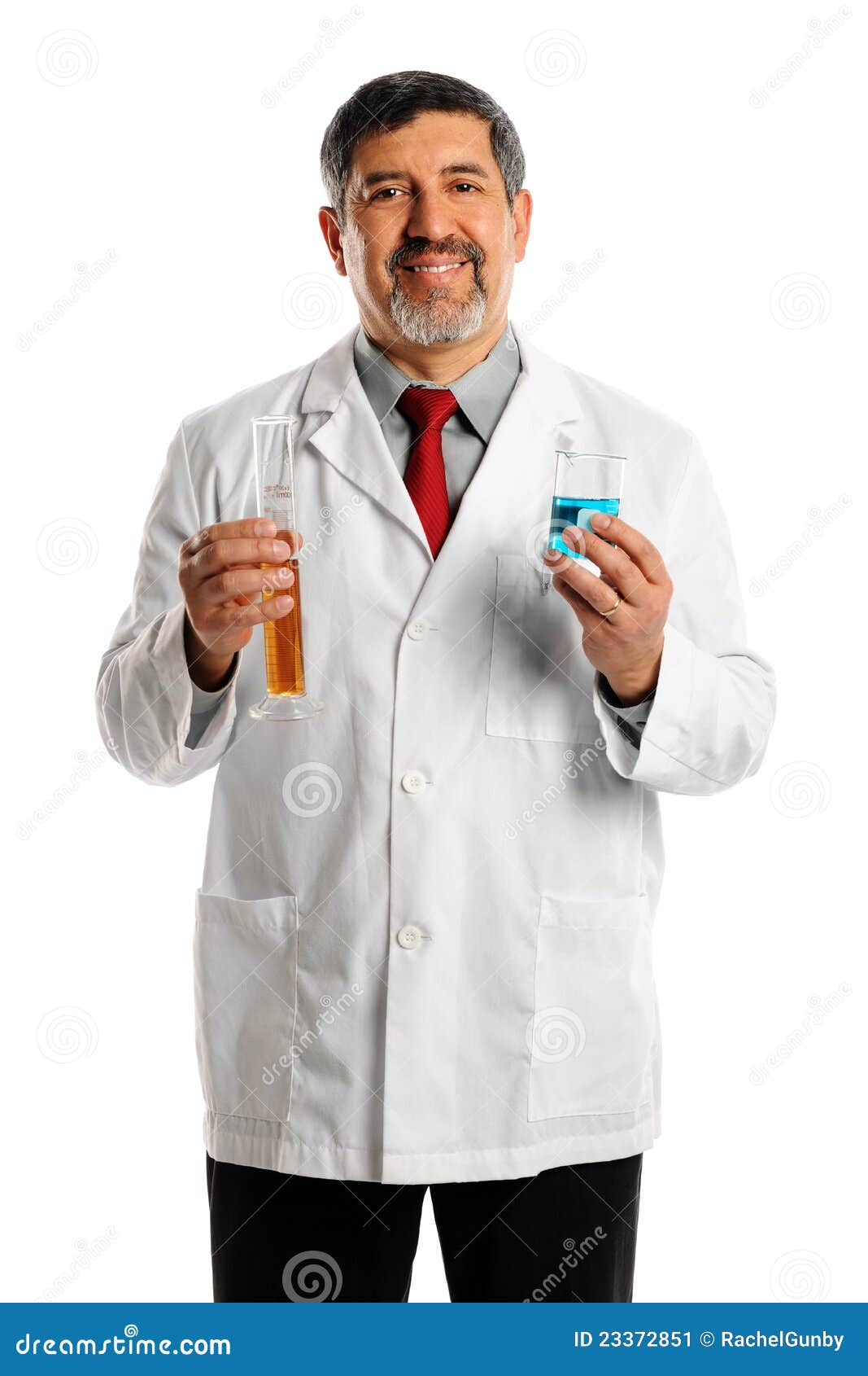 Hispanic Scientist with Beakers Stock Image - Image of liquid, genius ...