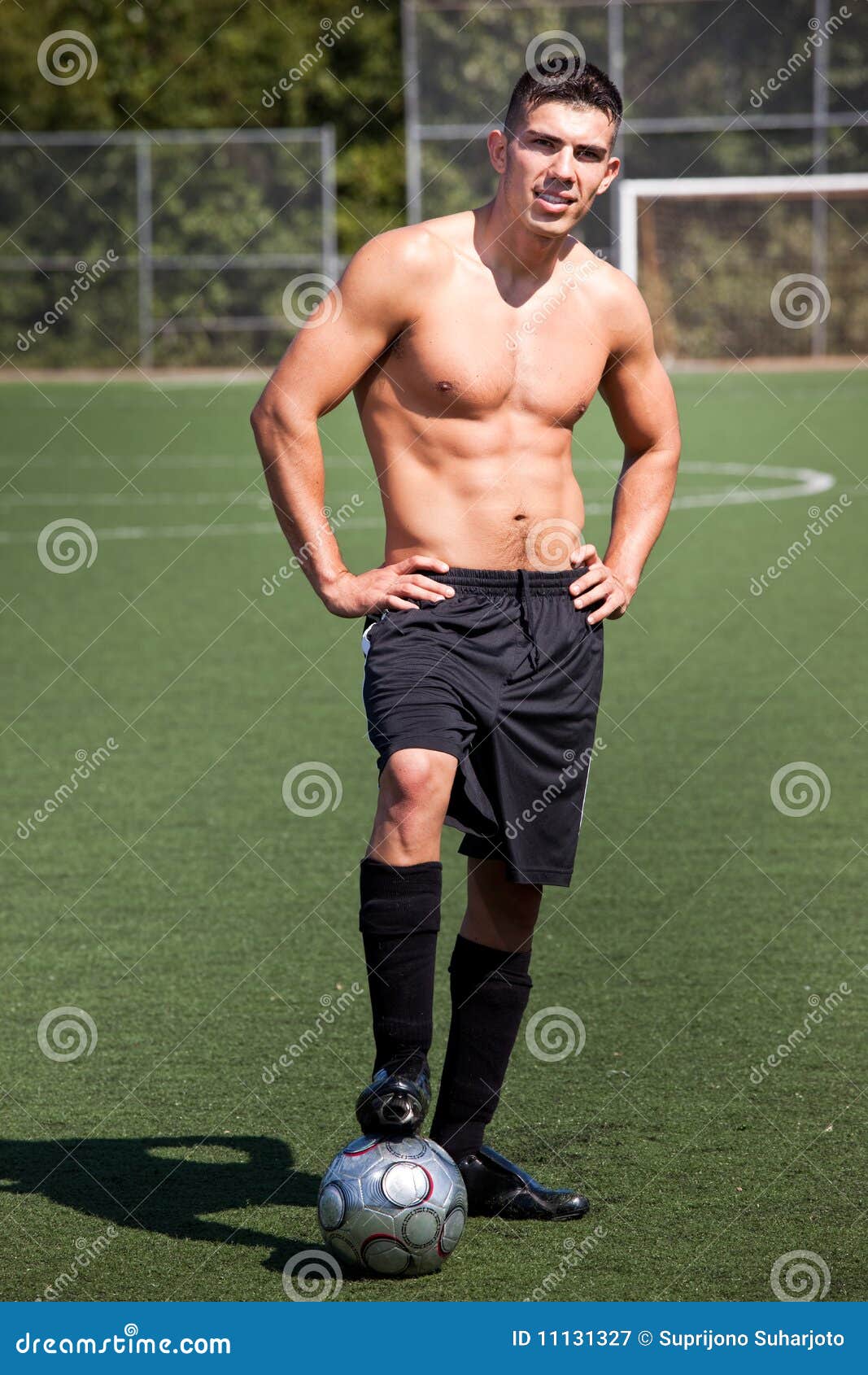 Hispanic Soccer or Football Player Stock Image - Image of sport, field ...