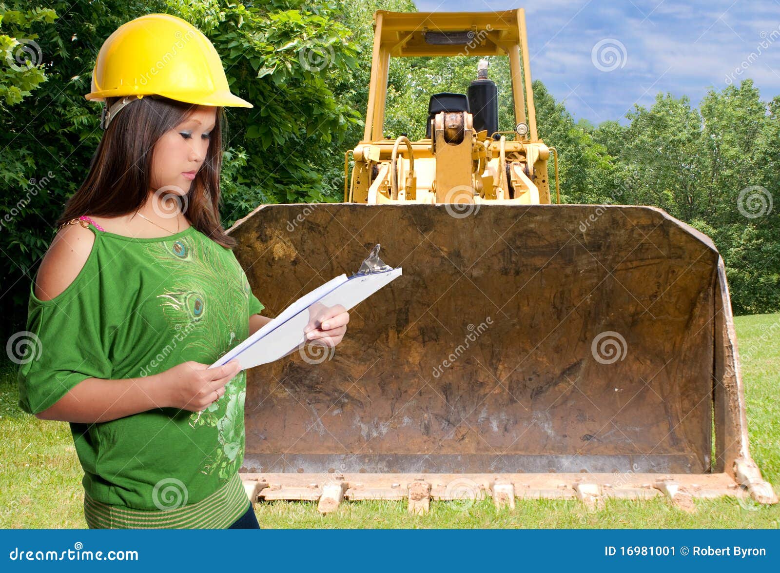 Hispanic Woman Construction Worker Stock Image - Image of business ...