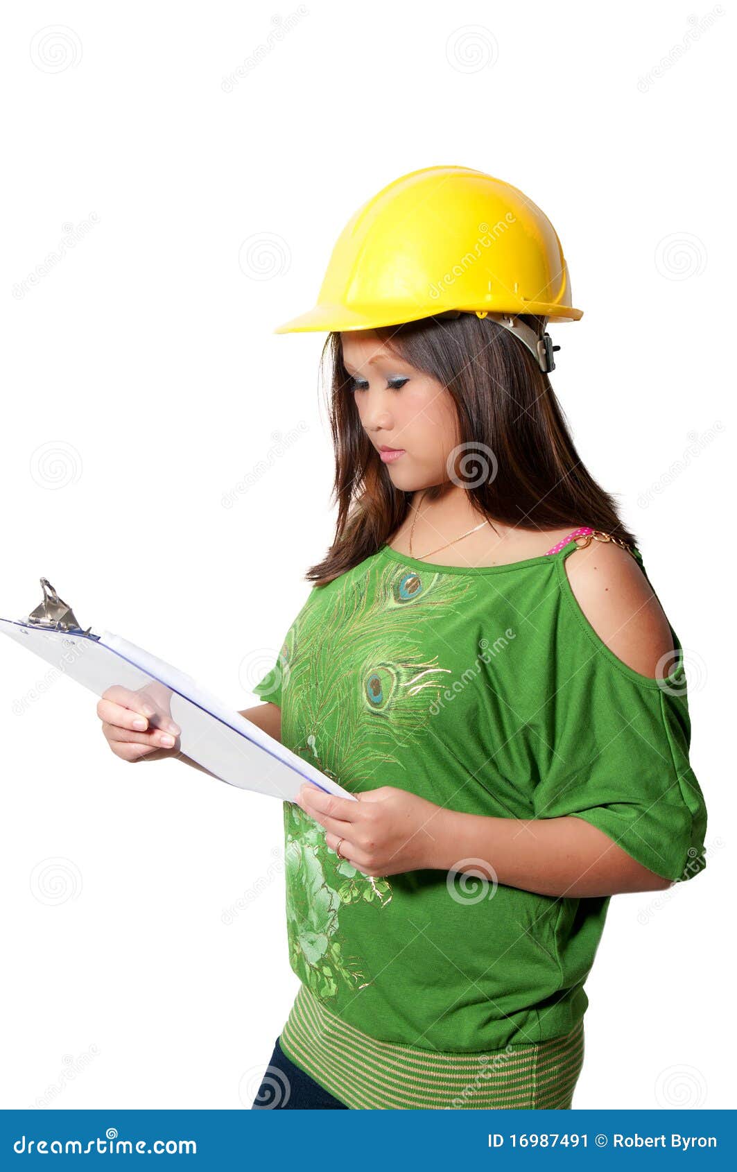 Hispanic Woman Construction Worker Stock Image - Image of project ...