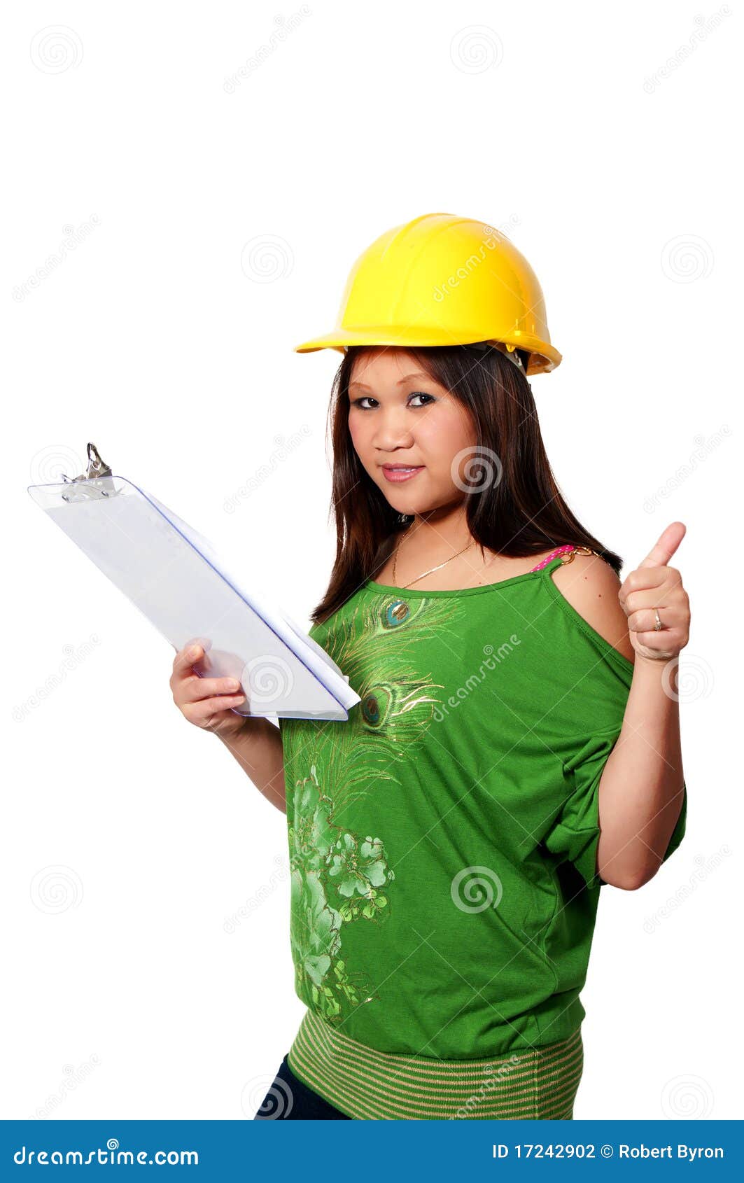Hispanic Woman Construction Worker Stock Photo - Image of business ...