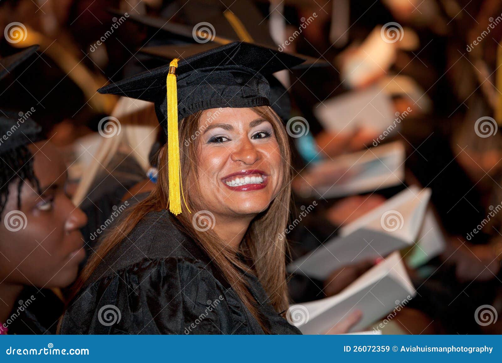 Hispanic Woman on Graduation Day Editorial Stock Image - Image of ...