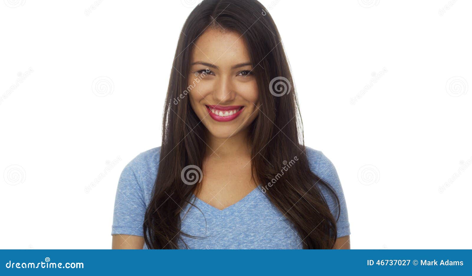 Hispanic woman smiling stock image. Image of eyes, happy - 46737027