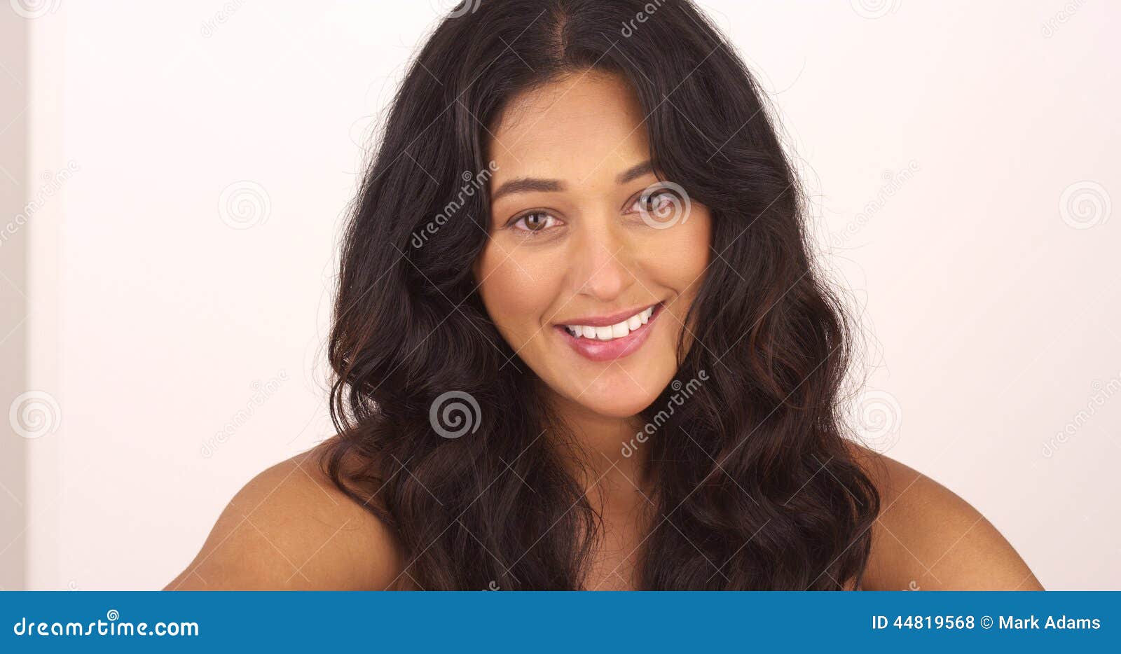 Hispanic Woman Smiling at Camera Stock Photo - Image of latina, happy ...