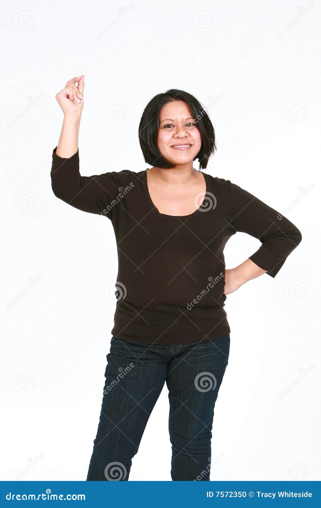 Hispanic Woman Snapping Fingers Stock Photo - Image of emotions, human ...