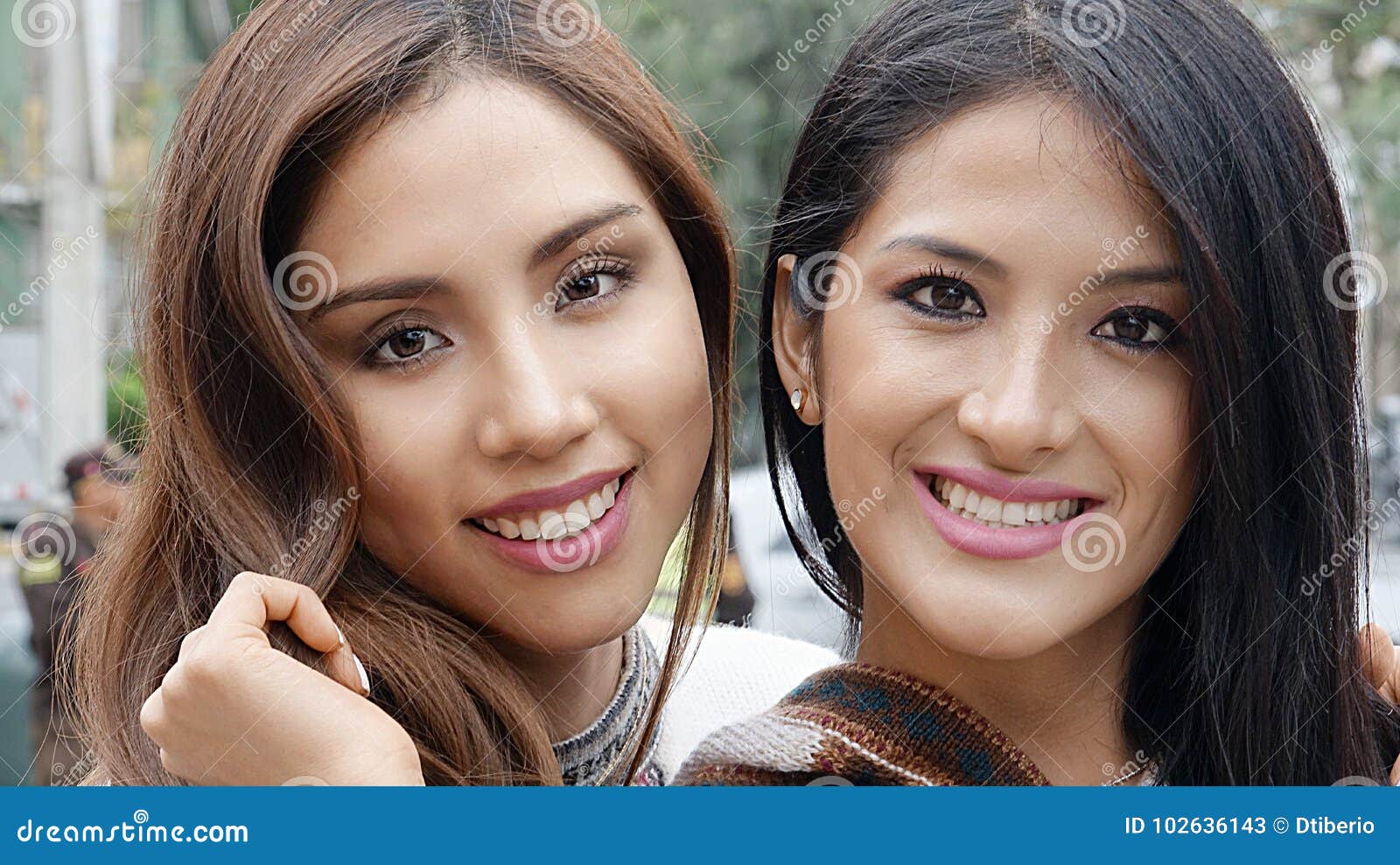 Hispanic Women and Friends stock image. Image of diverse - 102636143