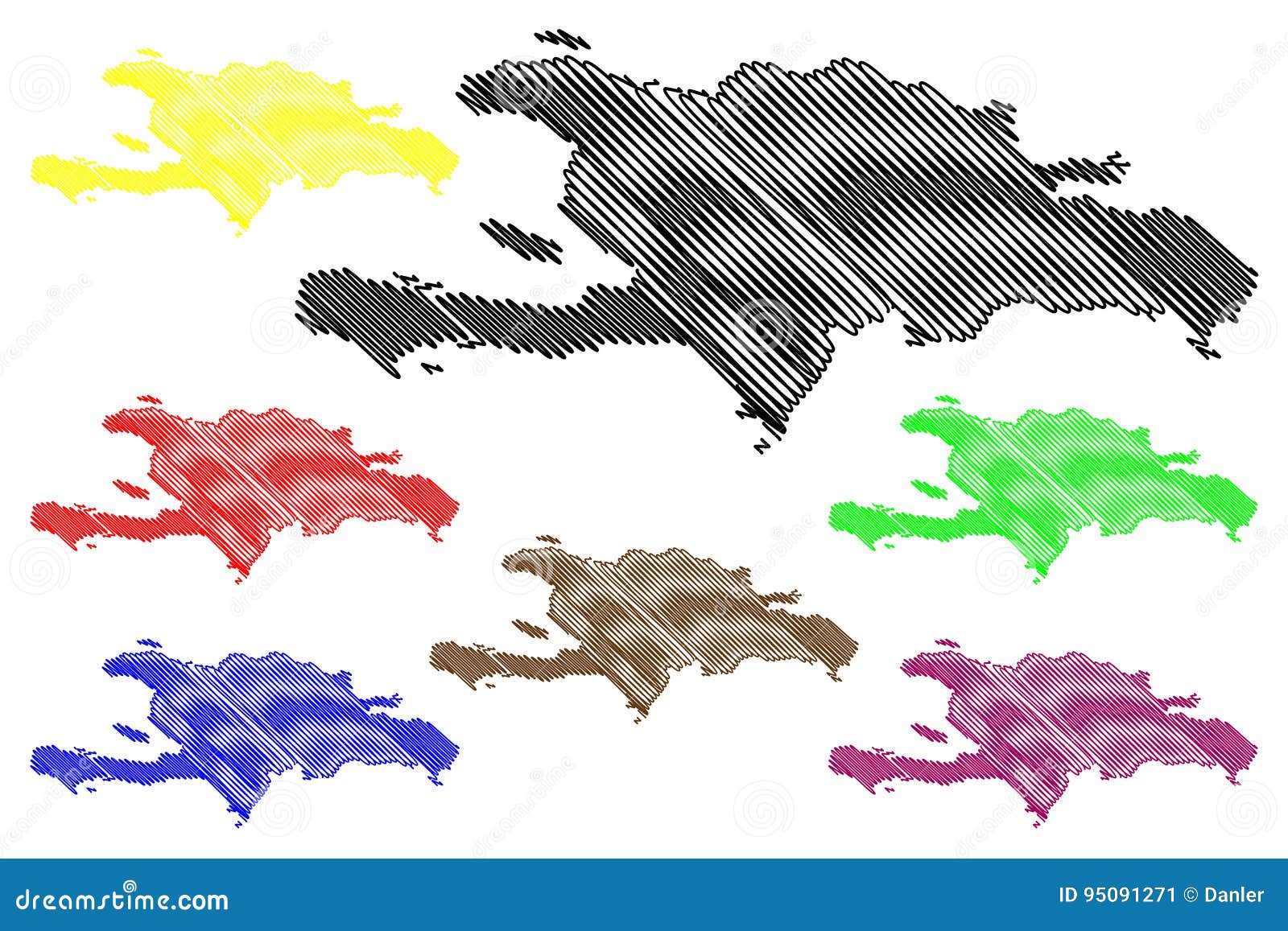 Hispaniola map vector stock vector. Illustration of land - 95091271