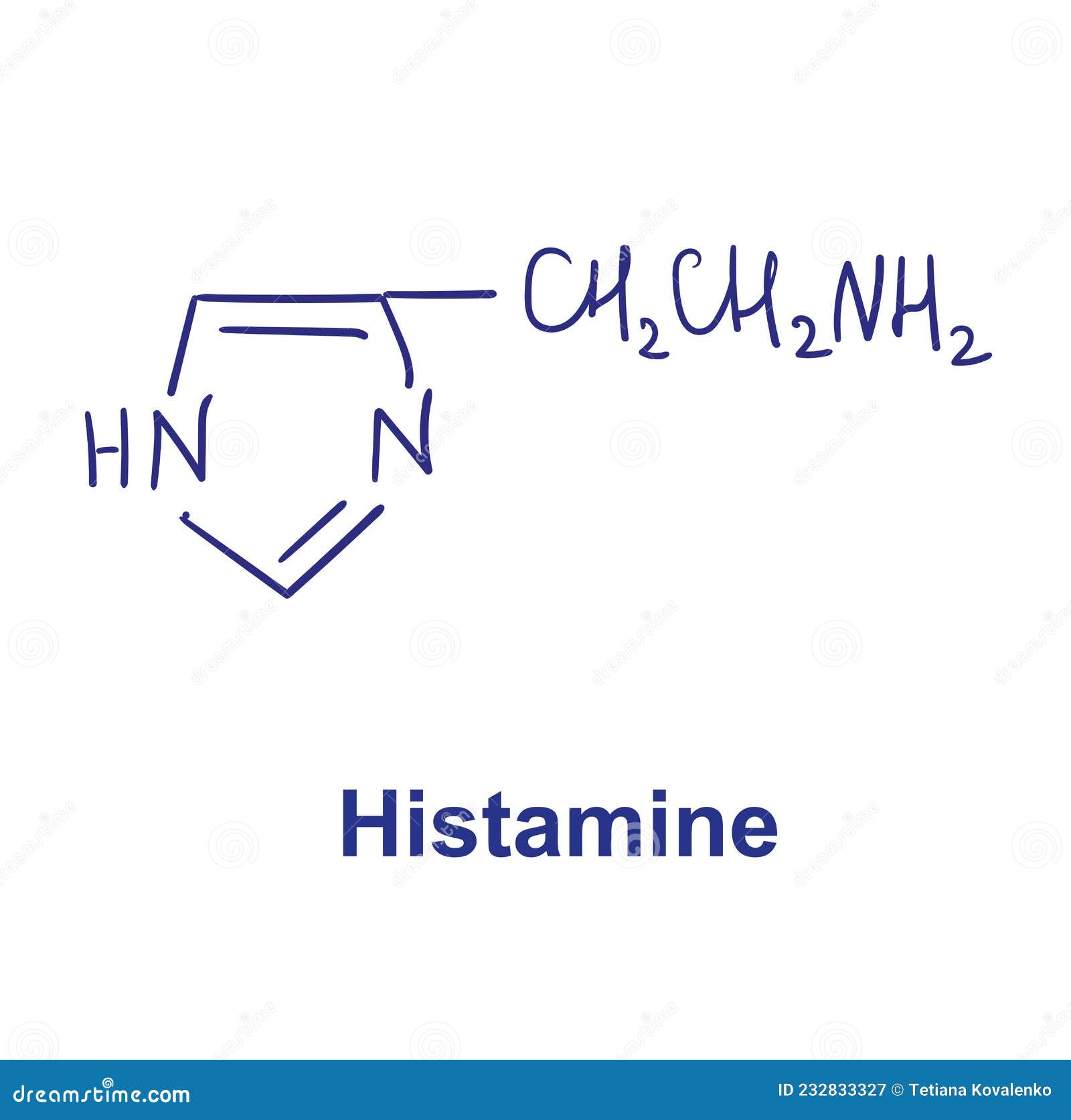 Histamine Structural Formula Cartoon Vector | CartoonDealer.com #22857859