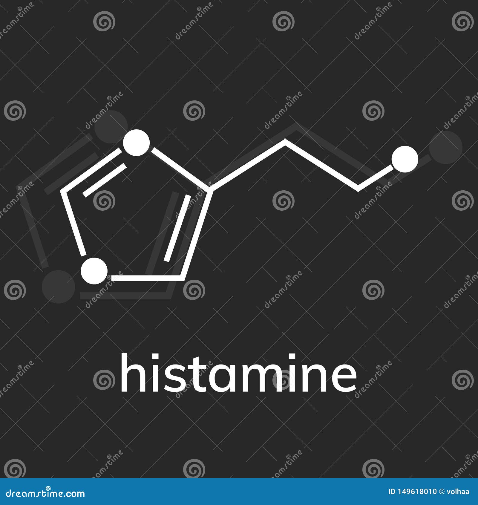 Histamine Molecular Formula Stock Vector - Illustration of biochemistry ...